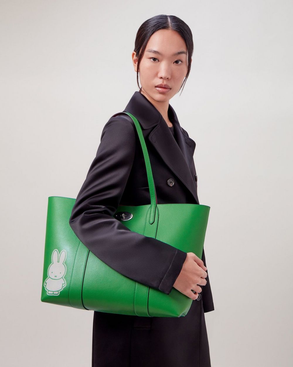 Mulberry x Miffy - Bayswater Tote | Lawn Green Small Classic Grain | Women | Mulberry
