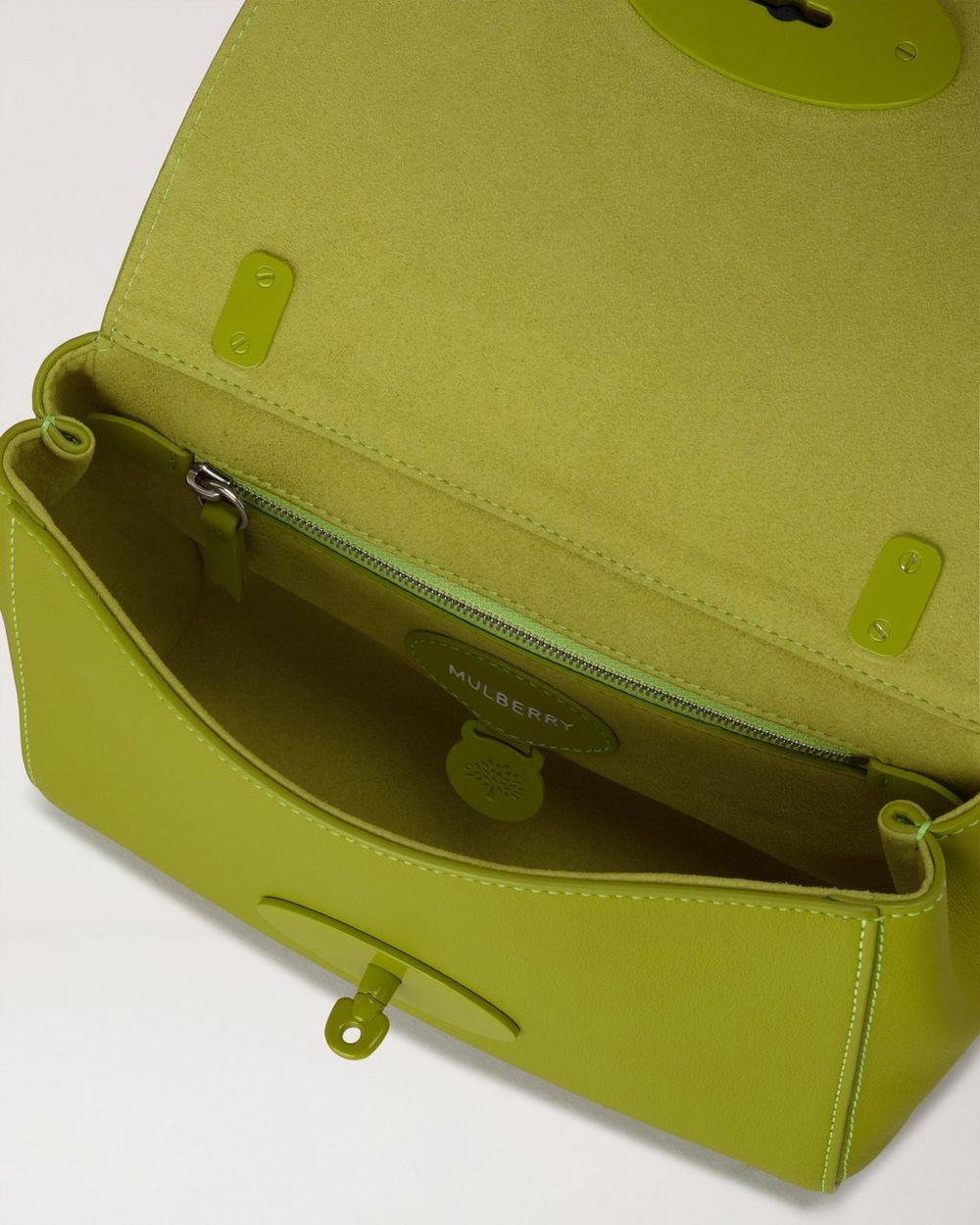 Top Handle Lily | Acid Green Micro Classic Grain | Women | Mulberry