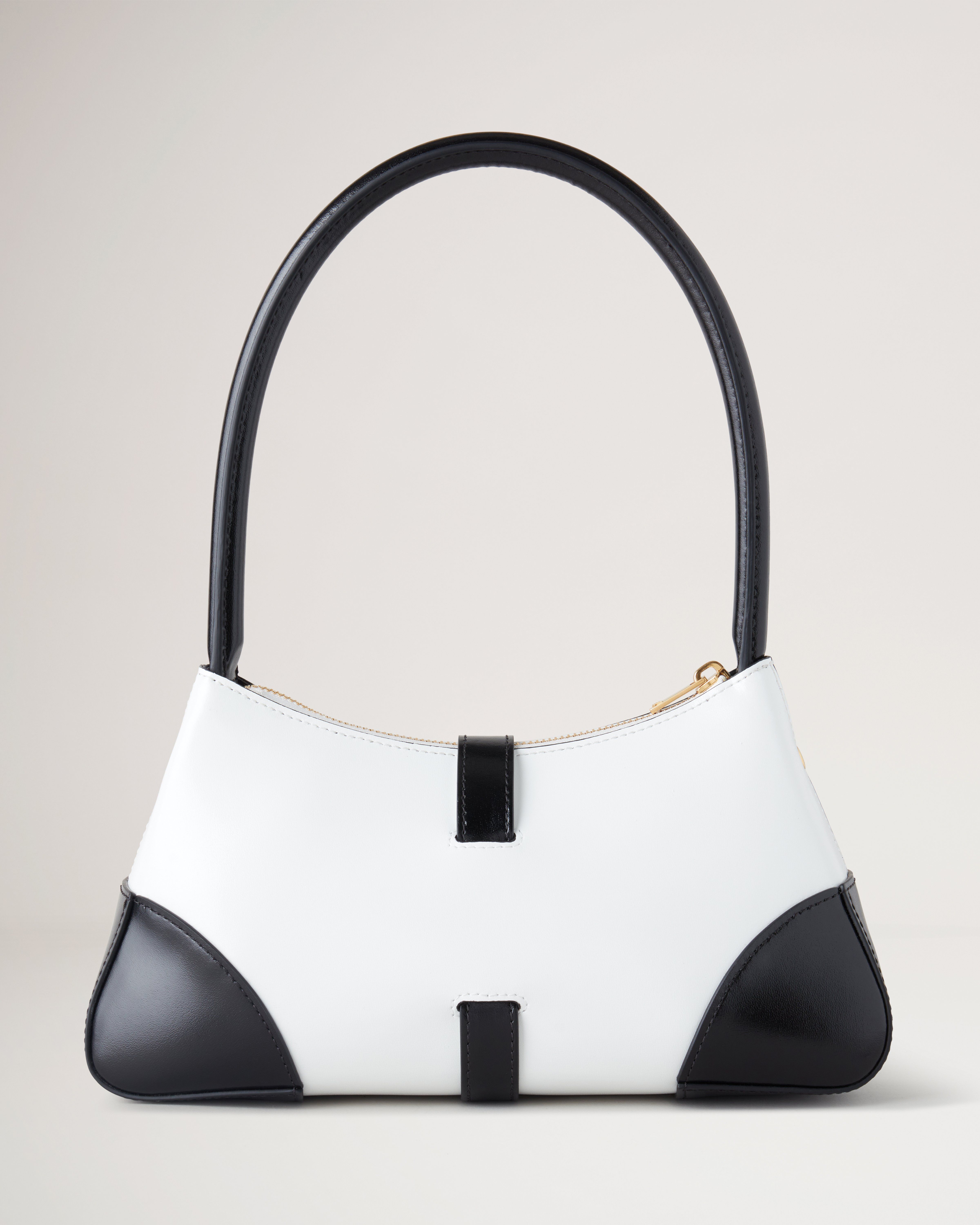 Axel Arigato for Mulberry Top Handle Bag | White & Black Shiny Smooth ...