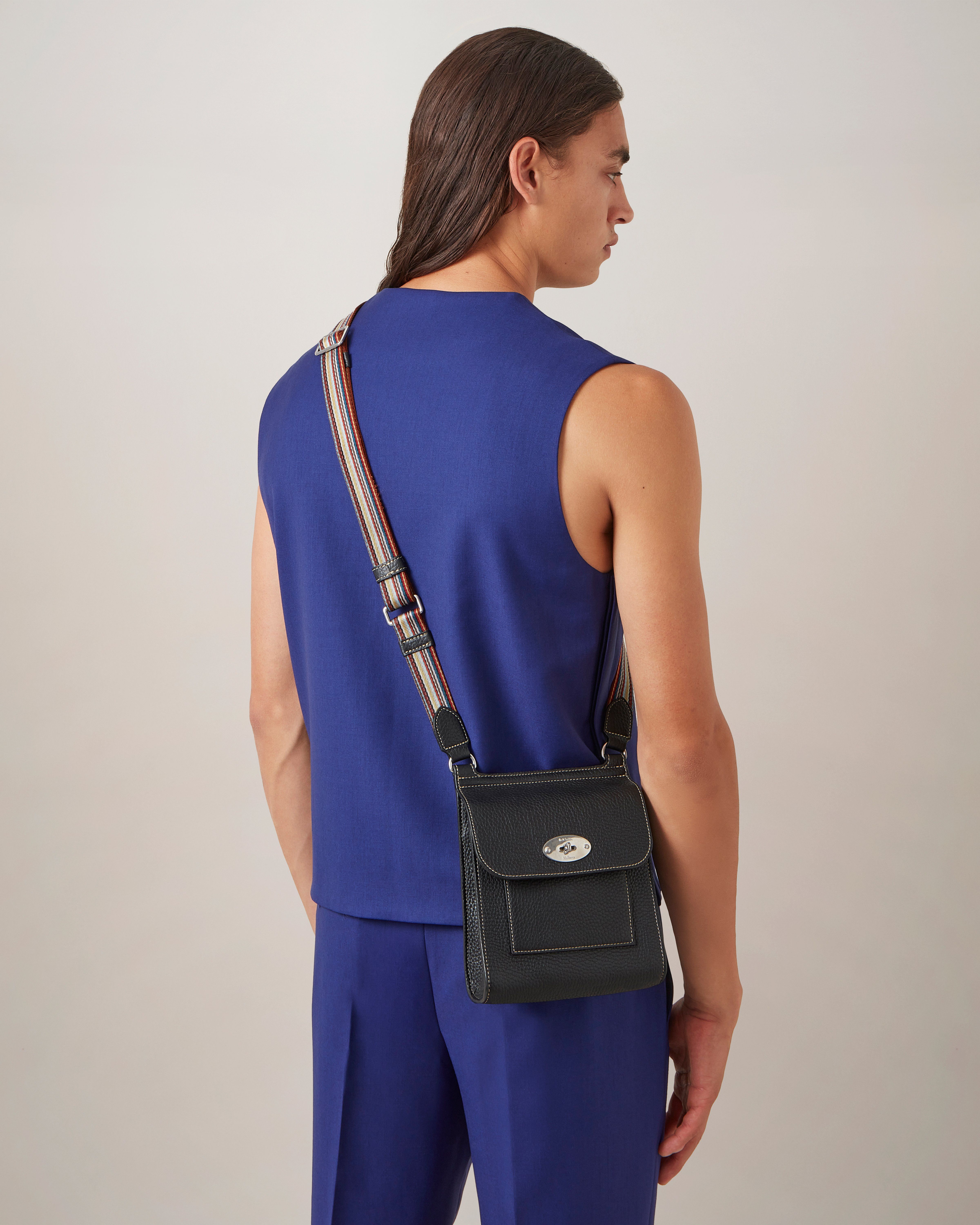 Mulberry x Paul Smith Small Antony | Black Heavy Grain | Women | Mulberry