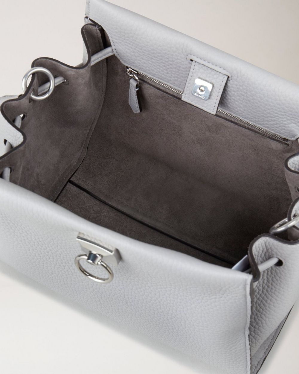 Small Iris | Pale Grey Heavy Grain & Silky Calf | Women | Mulberry