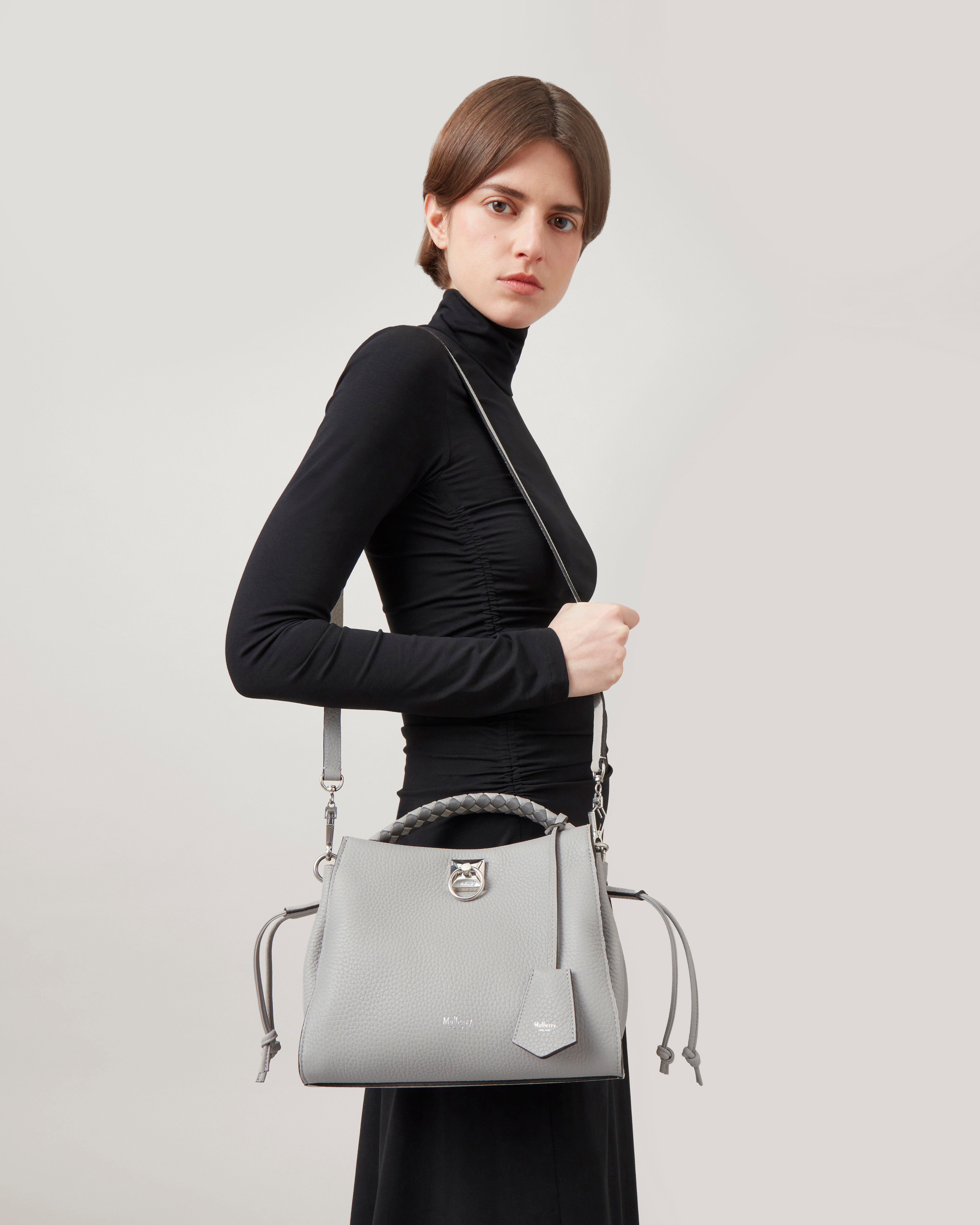 Small Iris | Pale Grey Heavy Grain & Silky Calf | Women | Mulberry