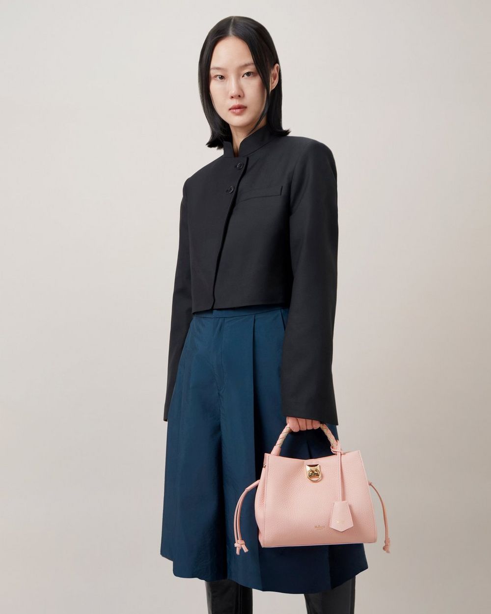 Small Iris | Powder Rose Heavy Grain & Silky Calf | Women | Mulberry