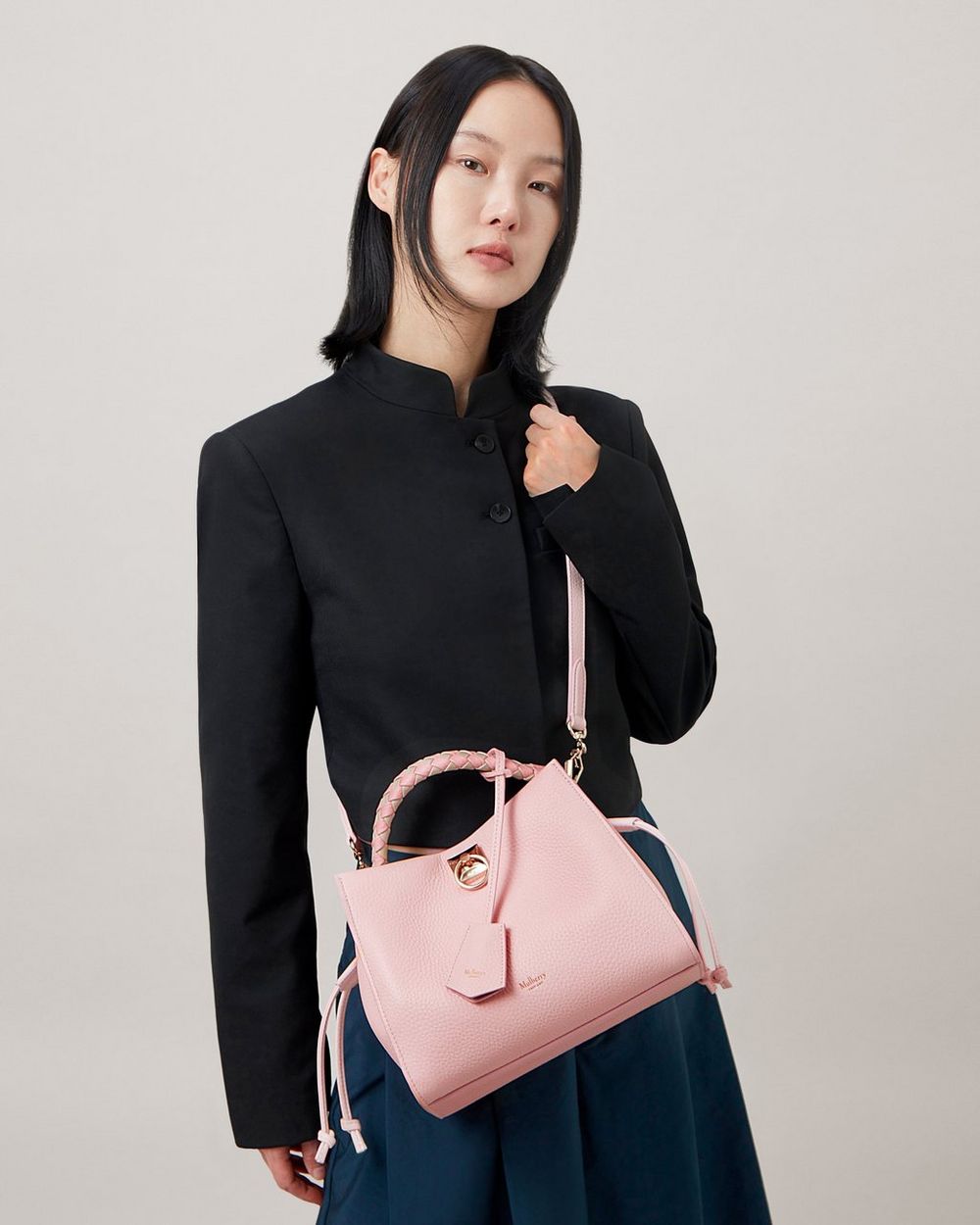 Small Iris | Powder Rose Heavy Grain & Silky Calf | Women | Mulberry