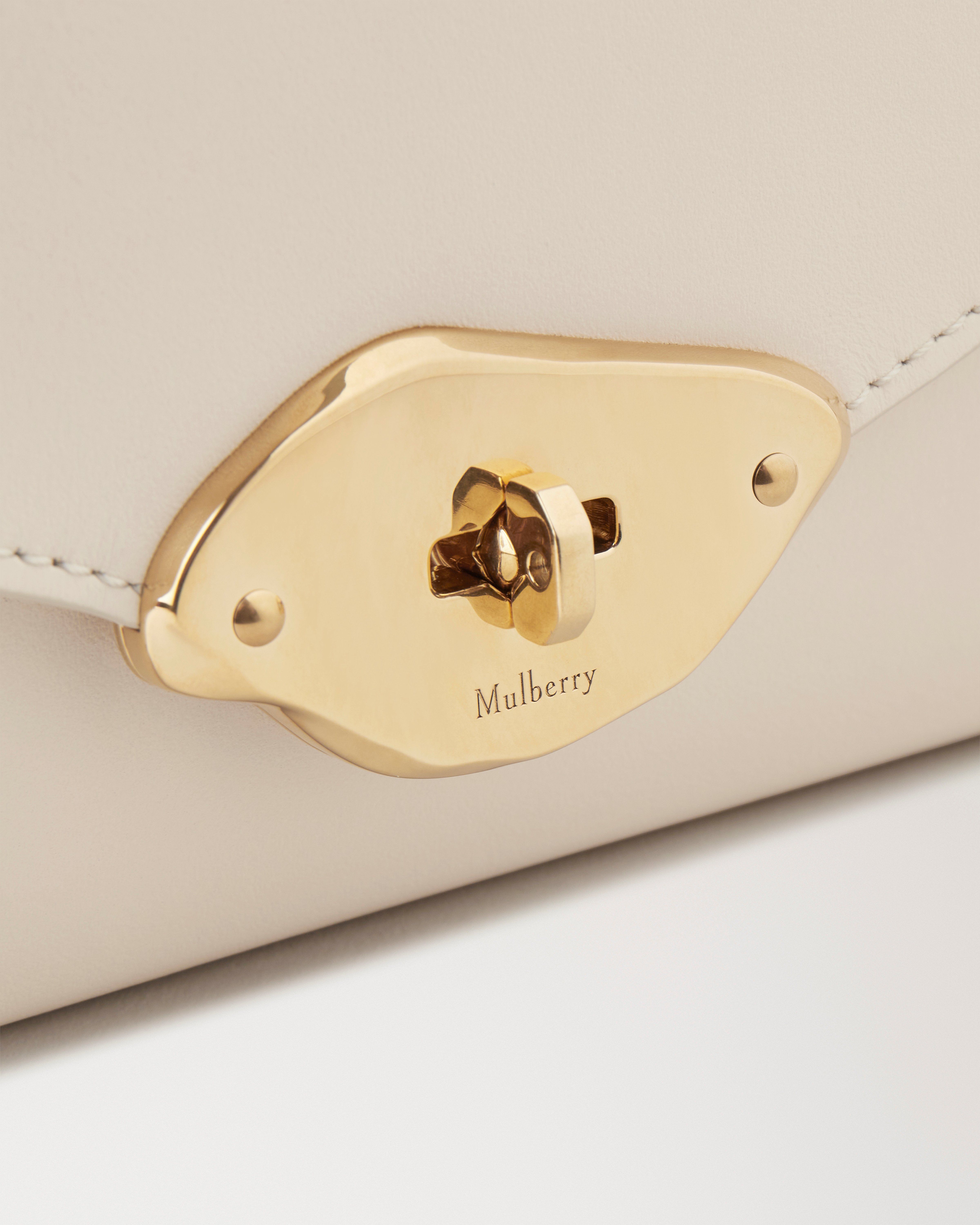 Mulberry | Small Lana Top Handle | Eggshell High Gloss Leather