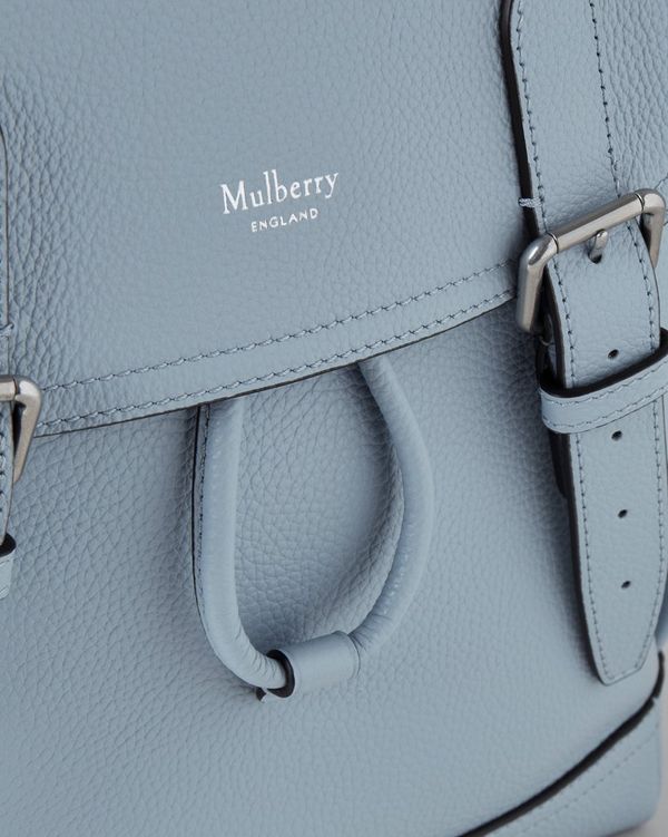 Mini Heritage Backpack | Poplin Blue Small Classic Grain | Men | Mulberry