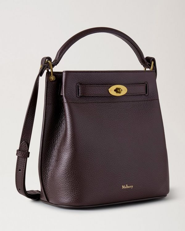 Mulberry | Islington Bucket | Feine, klassische Narbung in Ebenholz