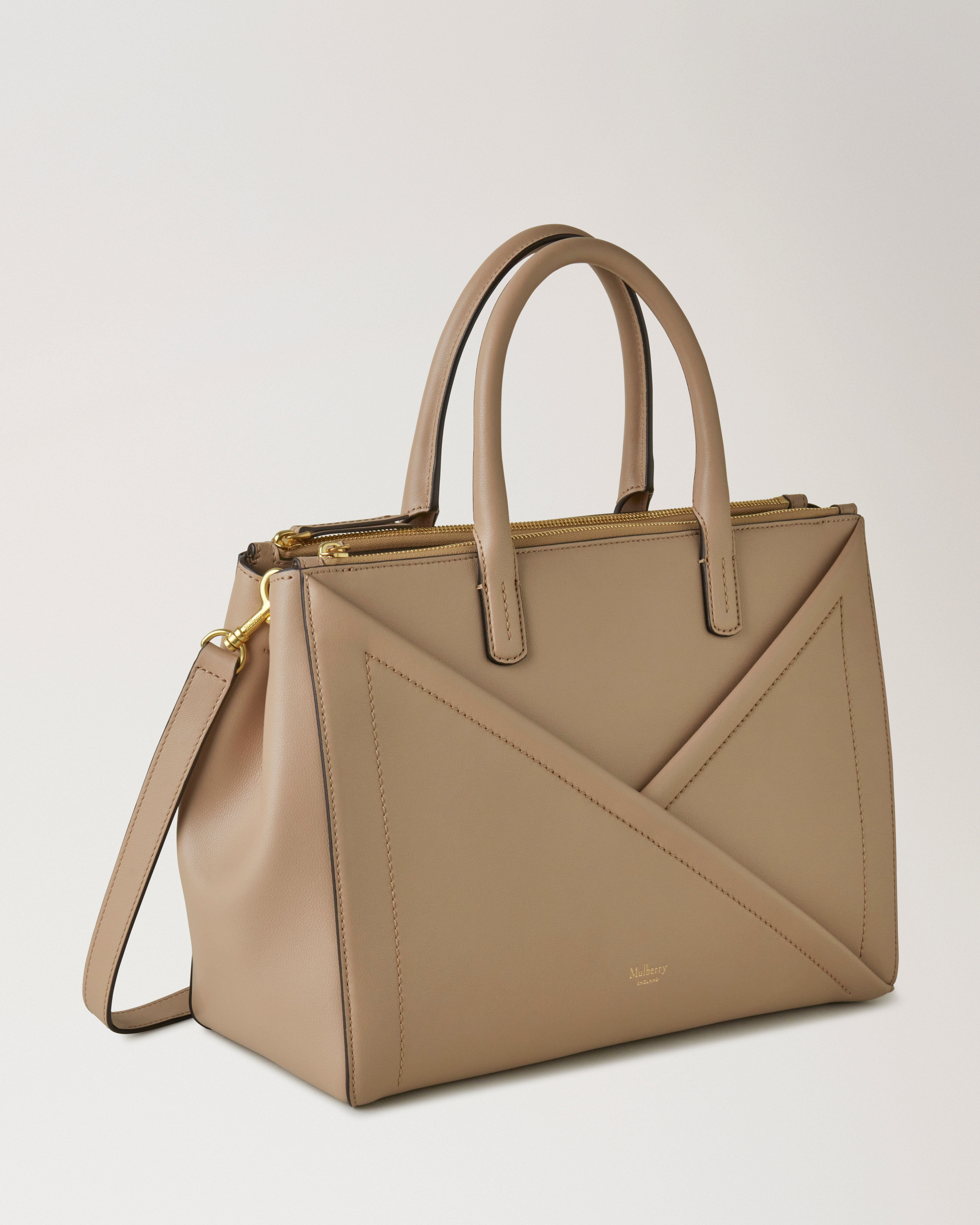 M Zipped Top Handle | Maple Micro Classic Grain | Women | Mulberry