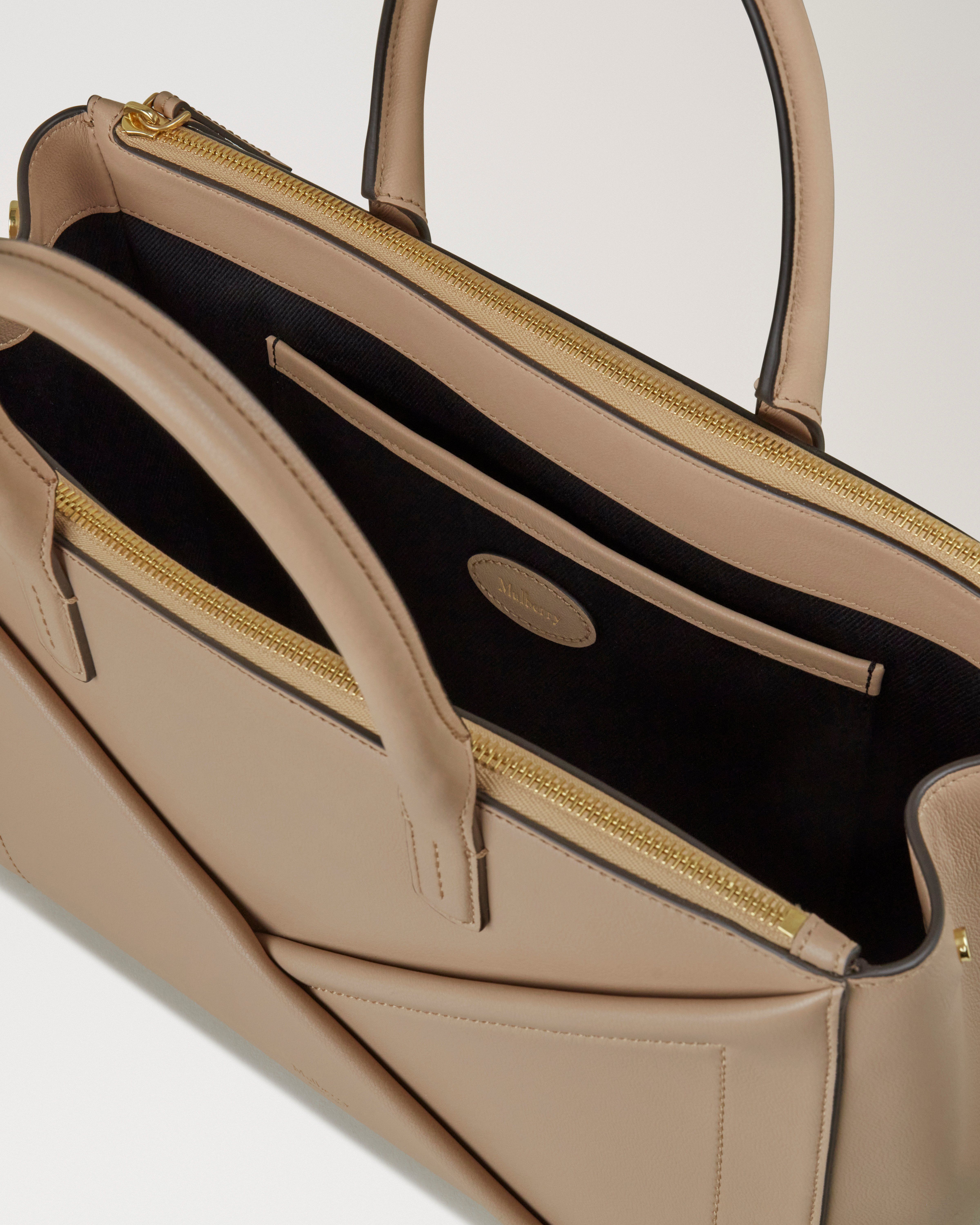 M Zipped Top Handle | Maple Micro Classic Grain | Women | Mulberry