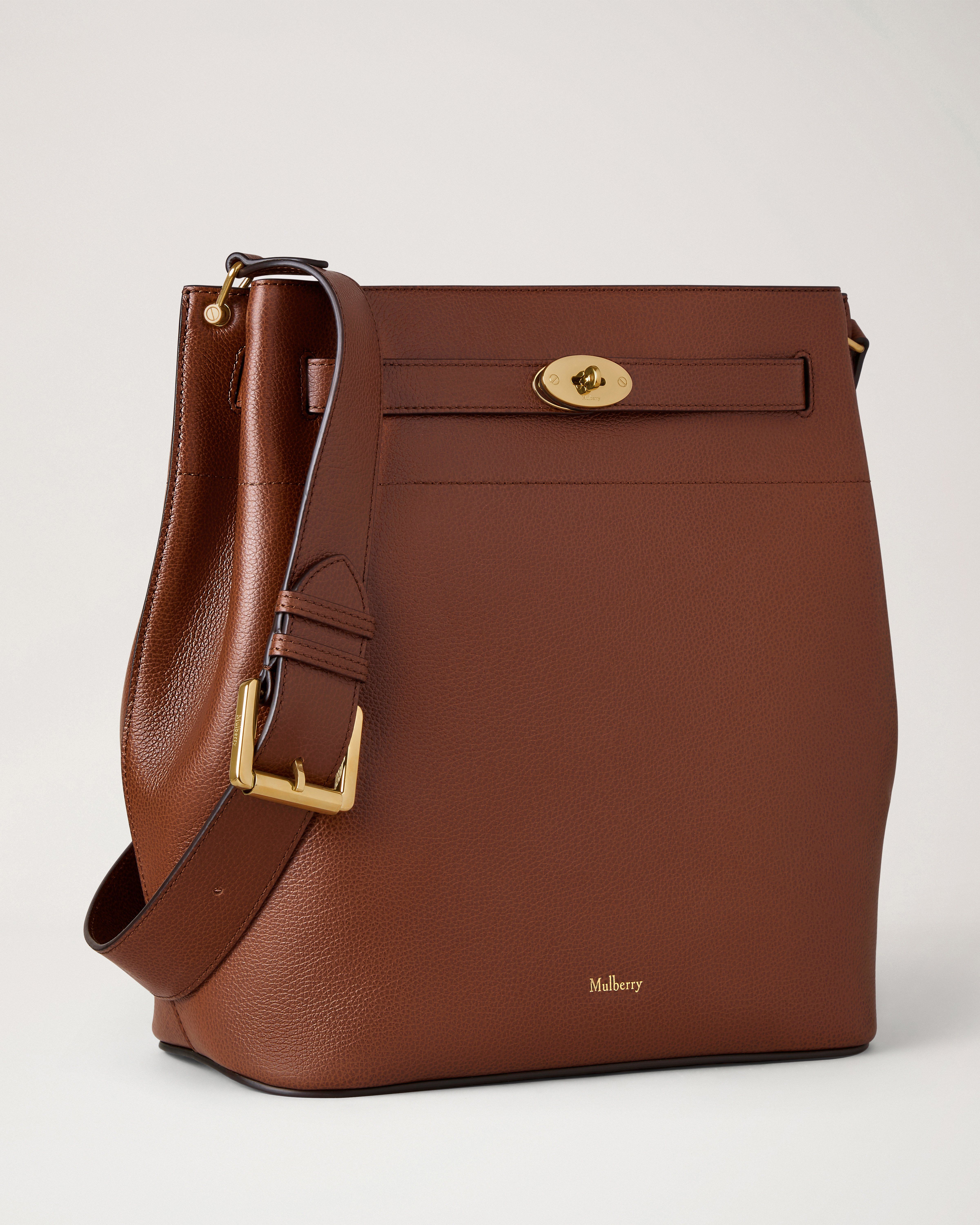 Mulberry | Large Islington Bucket | Oak Two-Tone Small Classic Grain