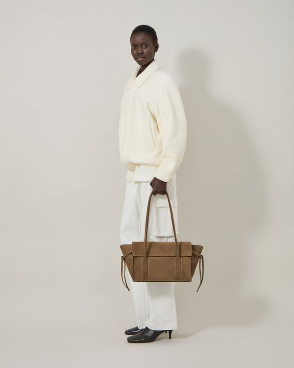Mulberry | Small Soft Bayswater | Salcombe Sand Suede | Bayswater