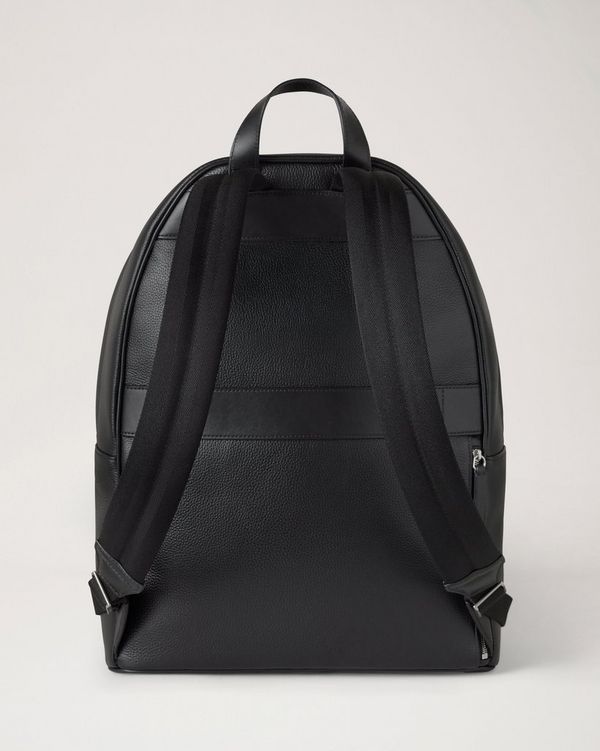 Mulberry | Heritage Zipped Backpack | Black Small Classic Grain