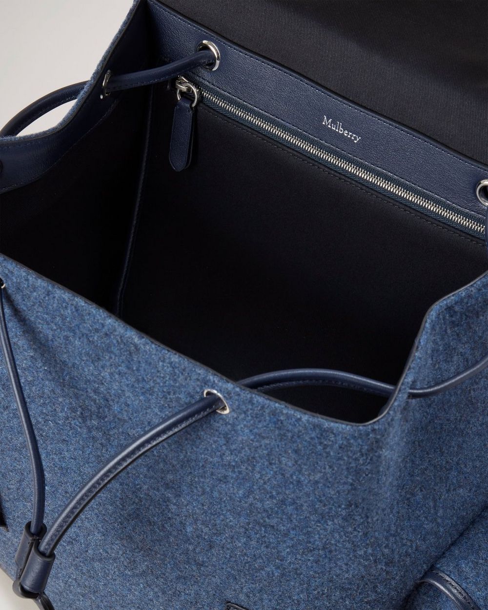 Oversized Heritage Backpack | Midnight Felt & Flat Calf | Women | Mulberry