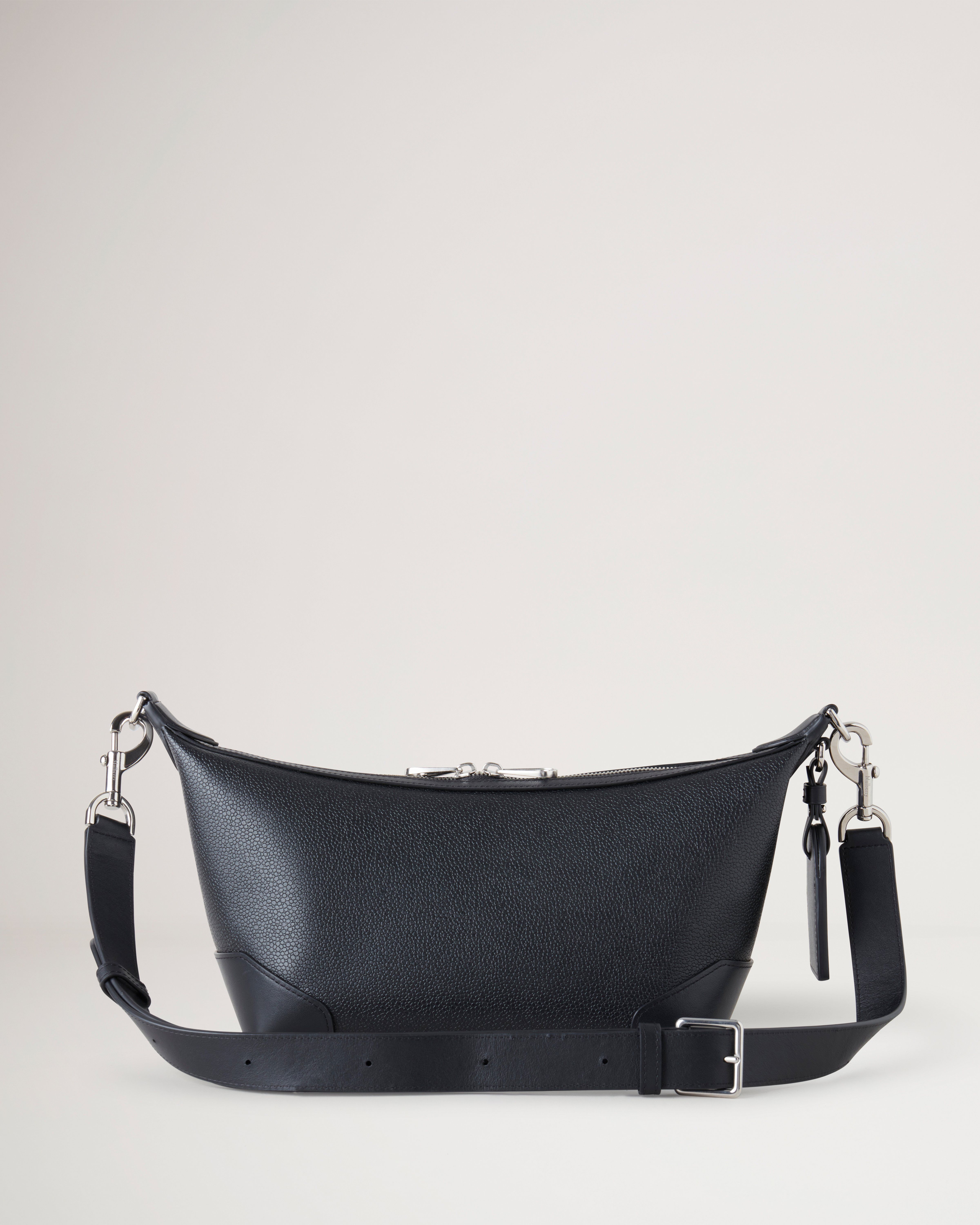 Heritage Crossbody Clipper | Black Printed Eco Scotchgrain & Flat Calf ...