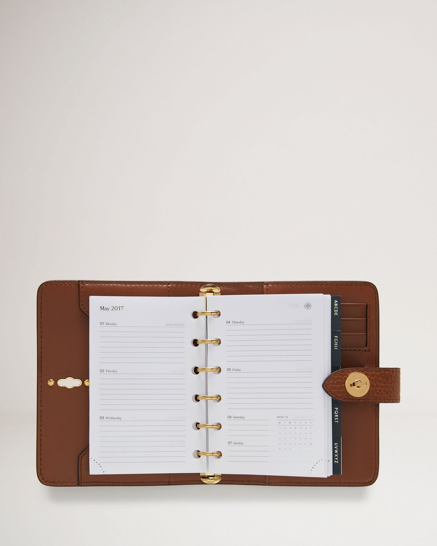 Postman's Lock Pocket Book | Oak Small Classic Grain Leather | Men ...