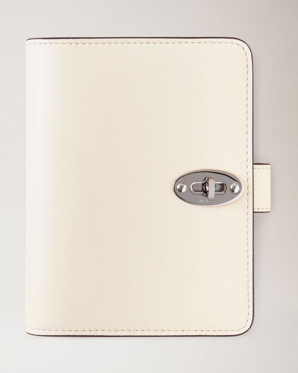 Postman's Lock Pocket Book | Eggshell High Shine Leather | Men | Mulberry