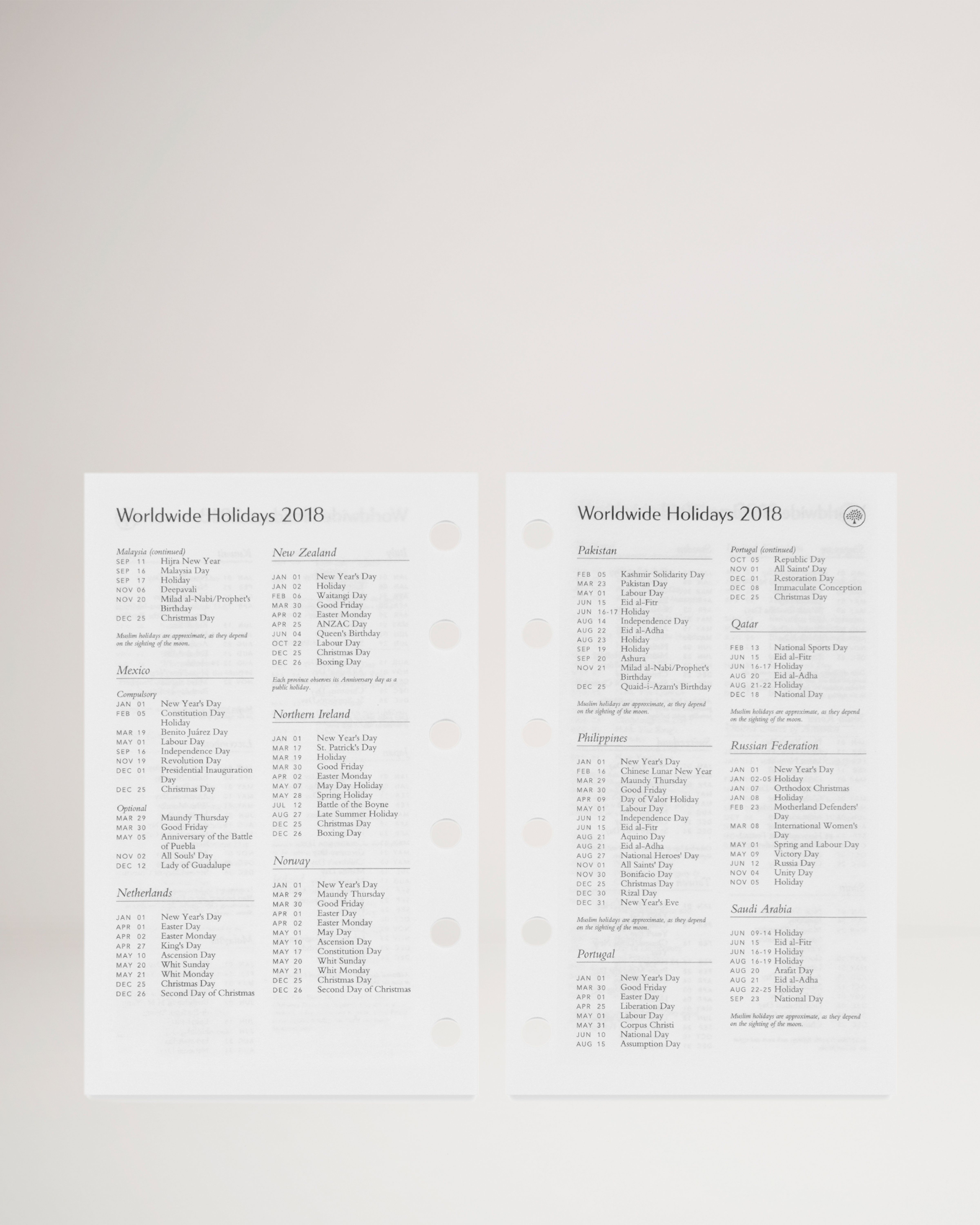 2023 Pocket Book Diary | White Paper | Men | Mulberry