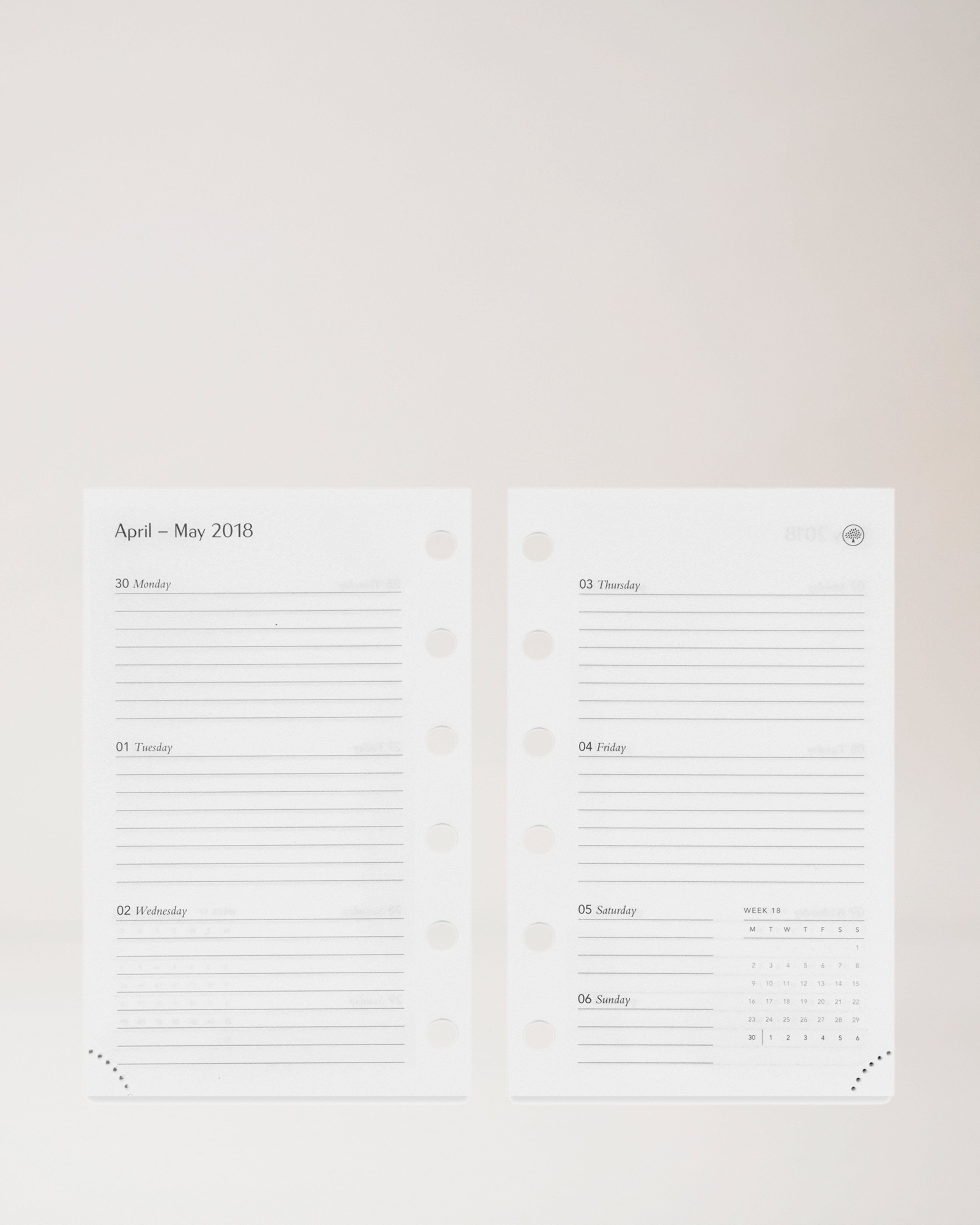 2024 Pocket Book Diary | White Paper | Men | Mulberry