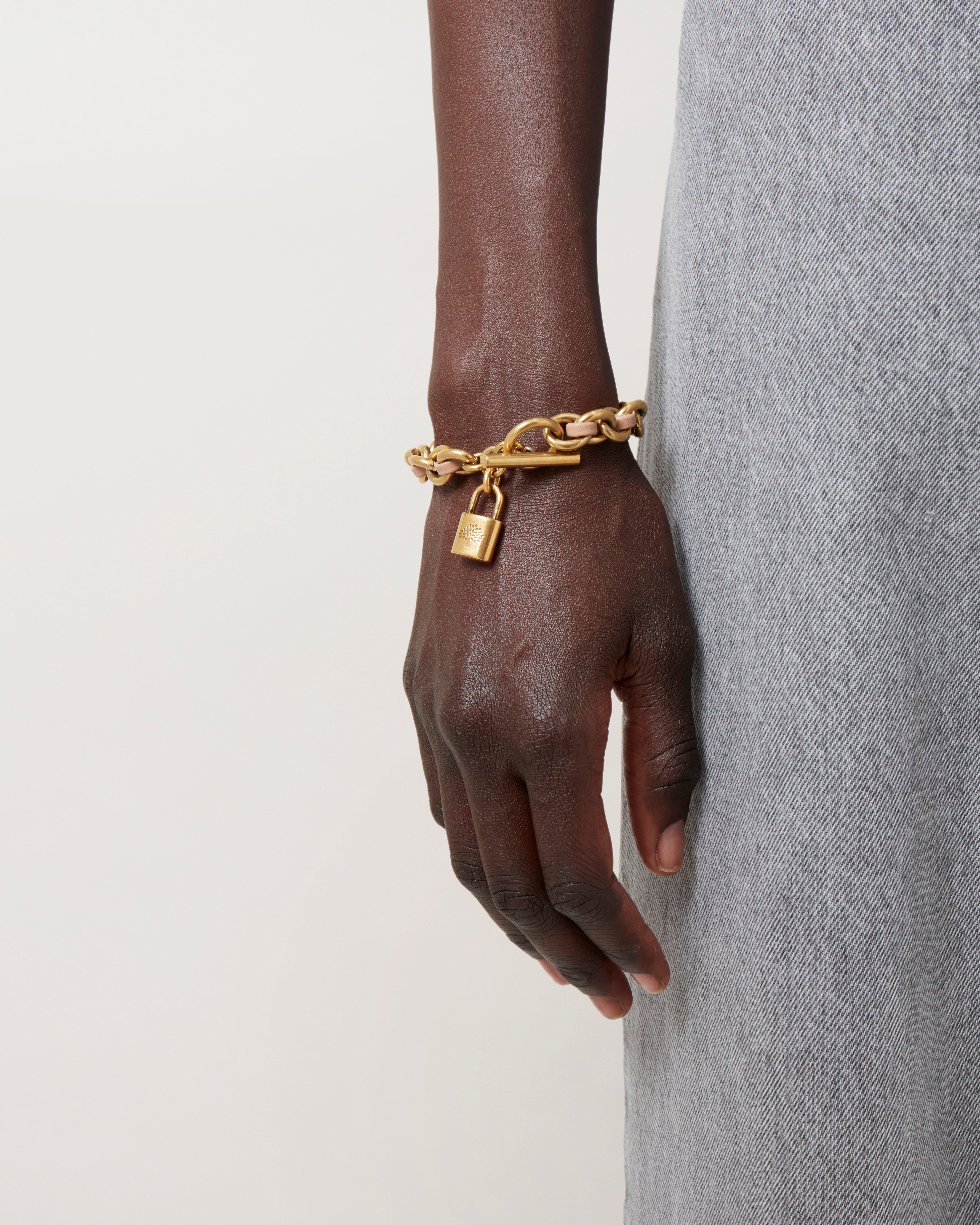Lily Leather Chain Bracelet | Maple Leather | Lily | Mulberry