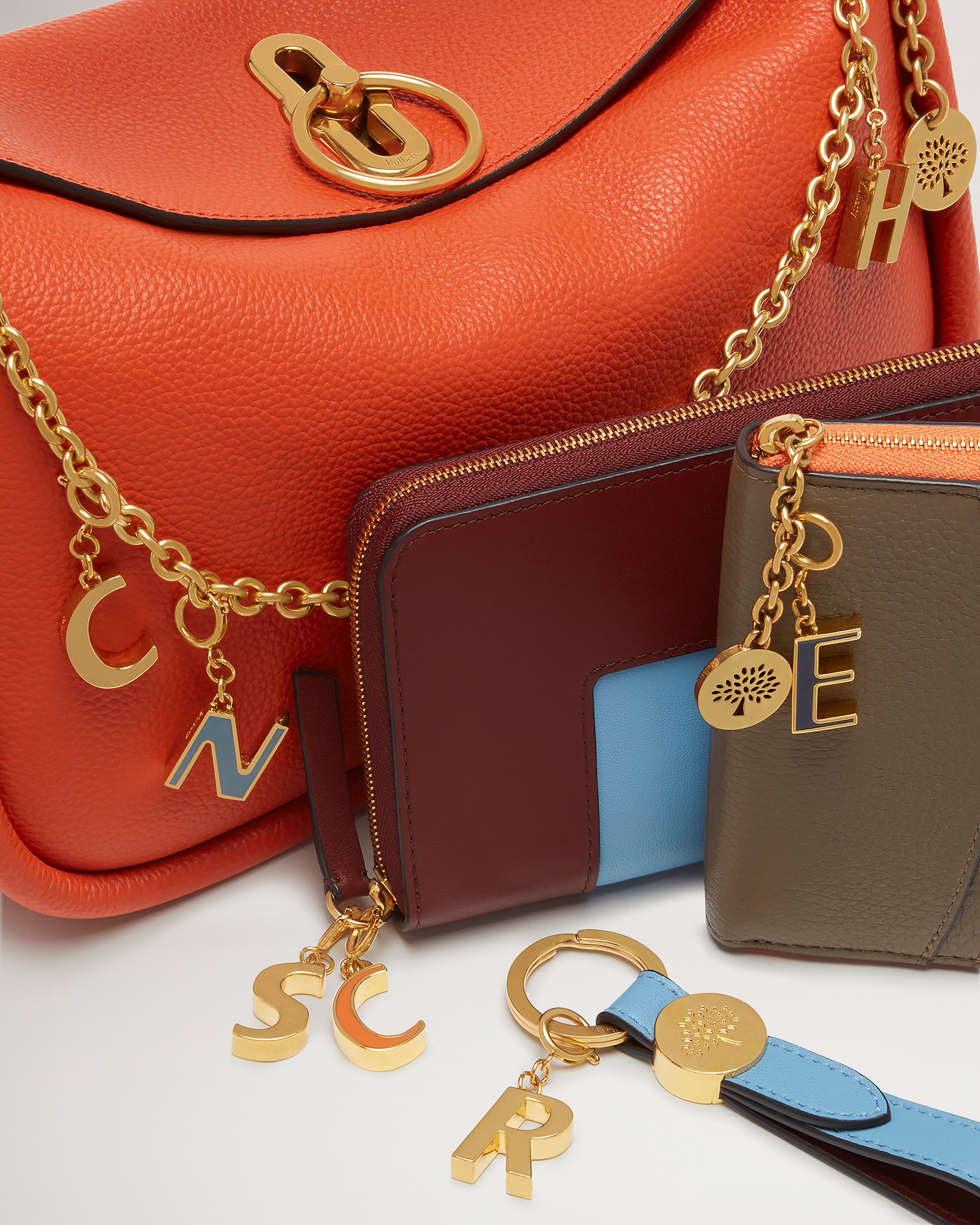 Enamel Keyring - E | Midnight Enamel | Personalisation | Mulberry