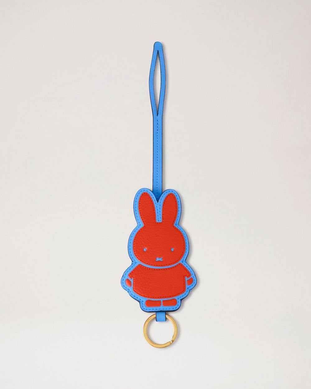 Mulberry x Miffy - Key Fob | Coral Orange Silky Calf | Mulberry x Miffy ...