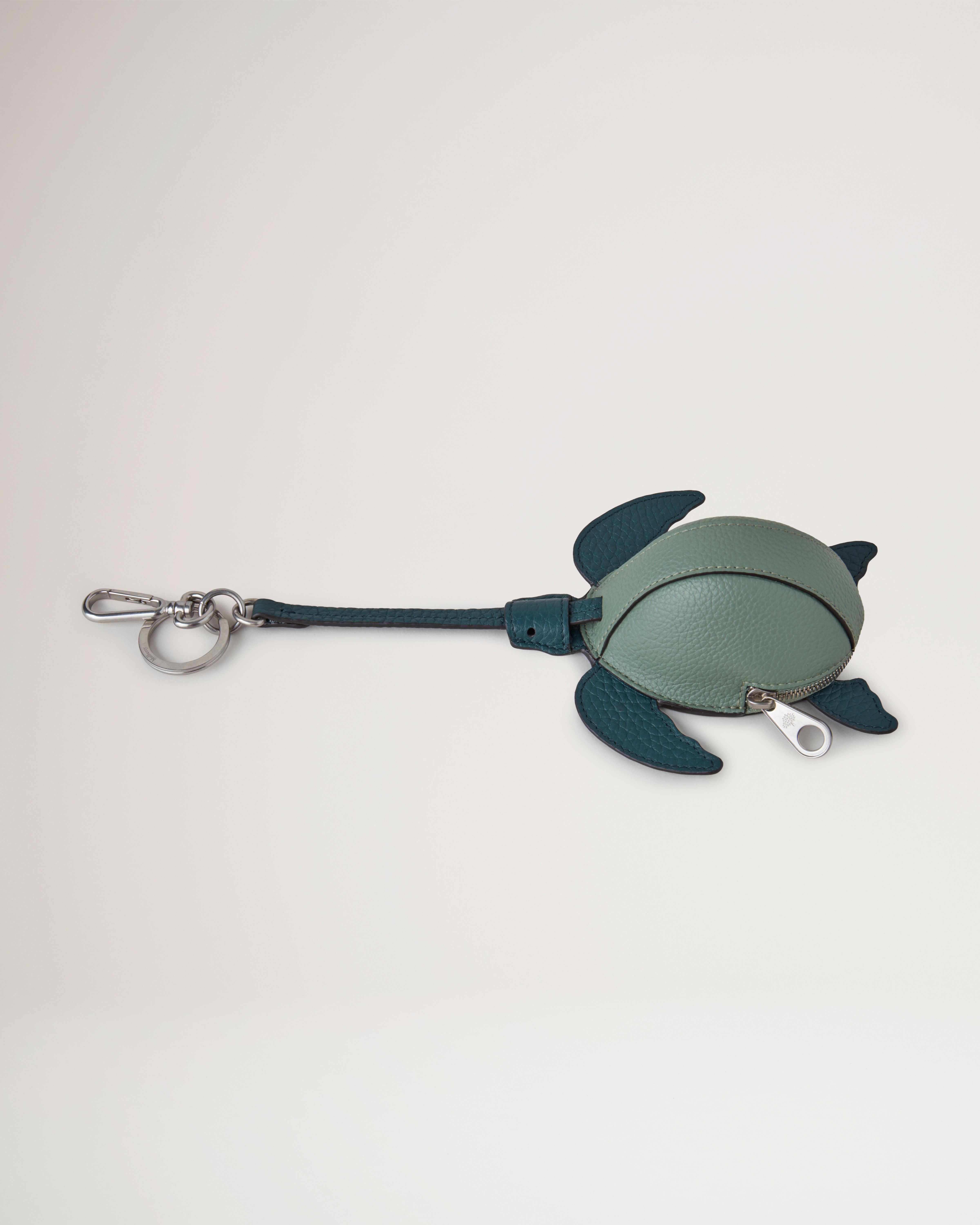 Mulberry | Case Keyring - Turtle | Mulberry Green Small Classic Grain