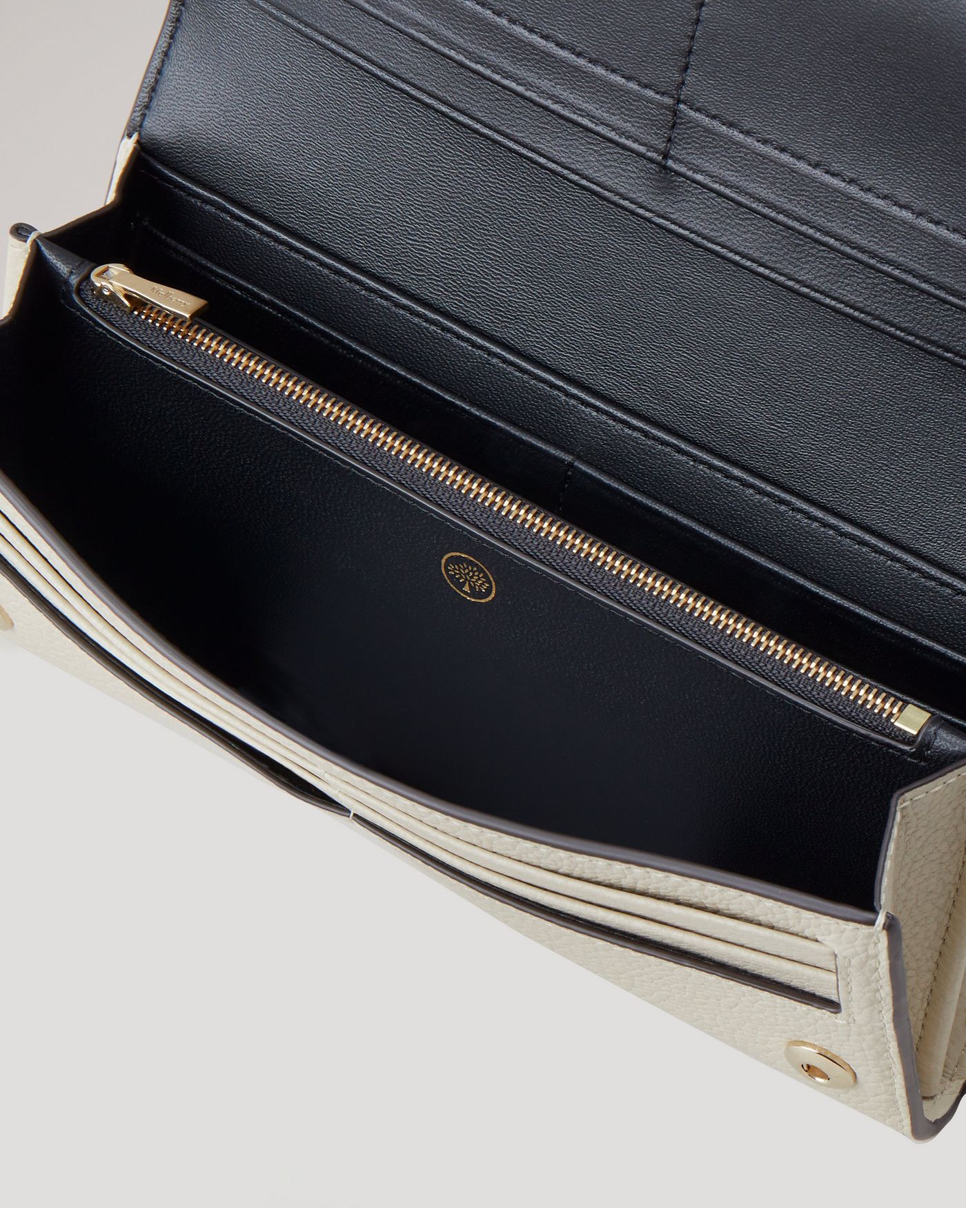 Continental Wallet | Chalk Small Classic Grain | Women | Mulberry