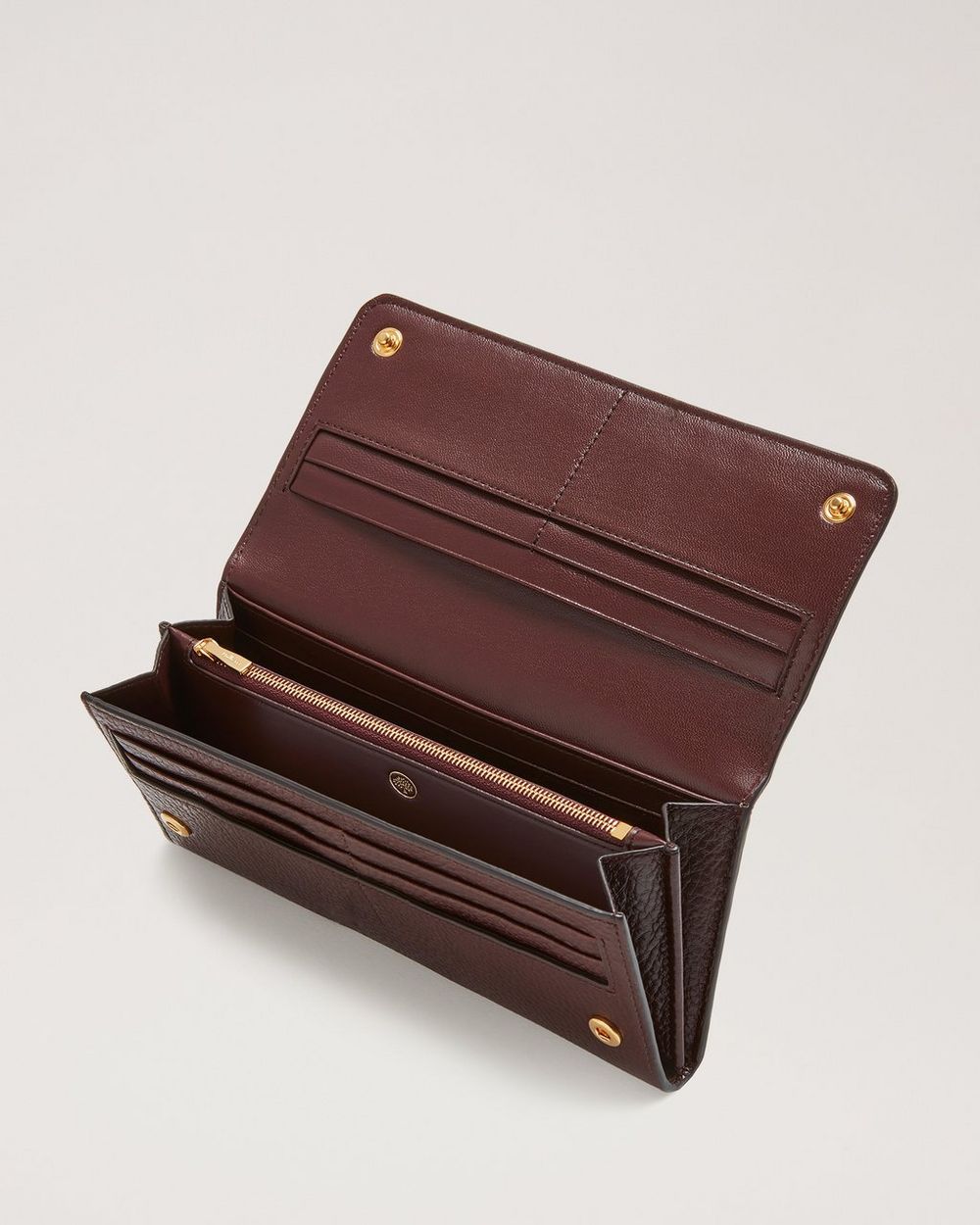 Continental Wallet | Oxblood Natural Grain Leather | Family | Mulberry