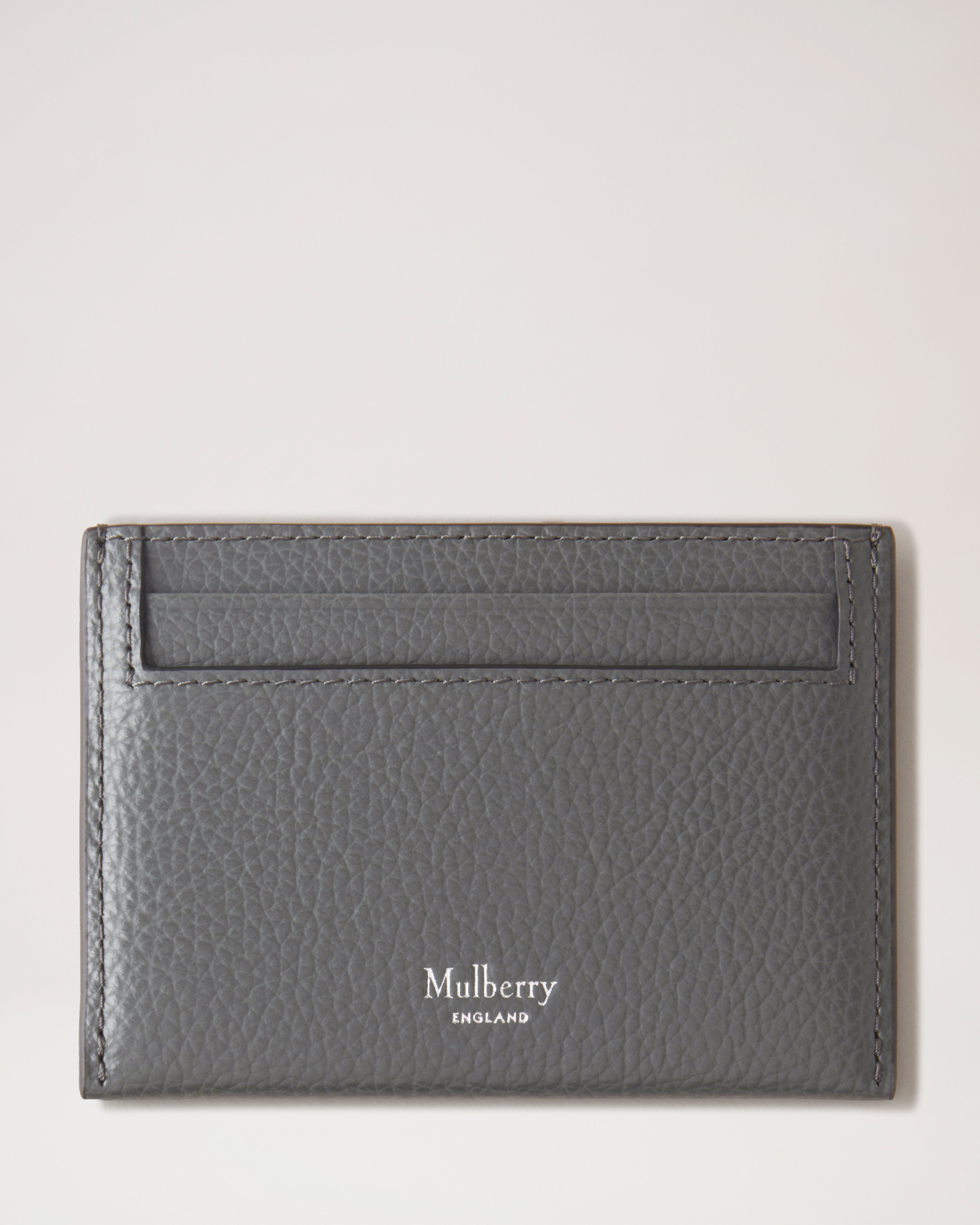 Credit Card Slip | Charcoal Small Classic Grain | Women | Mulberry