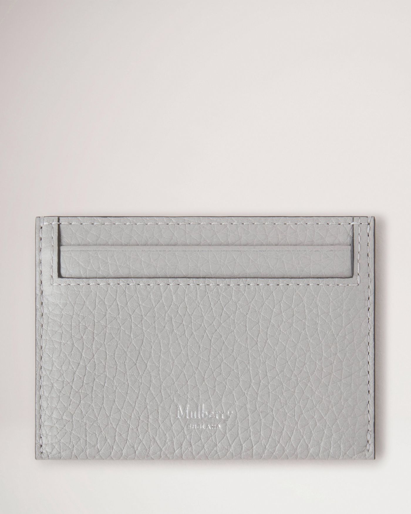 Continental Credit Card Slip | Pale Grey Small Classic Grain | Men ...