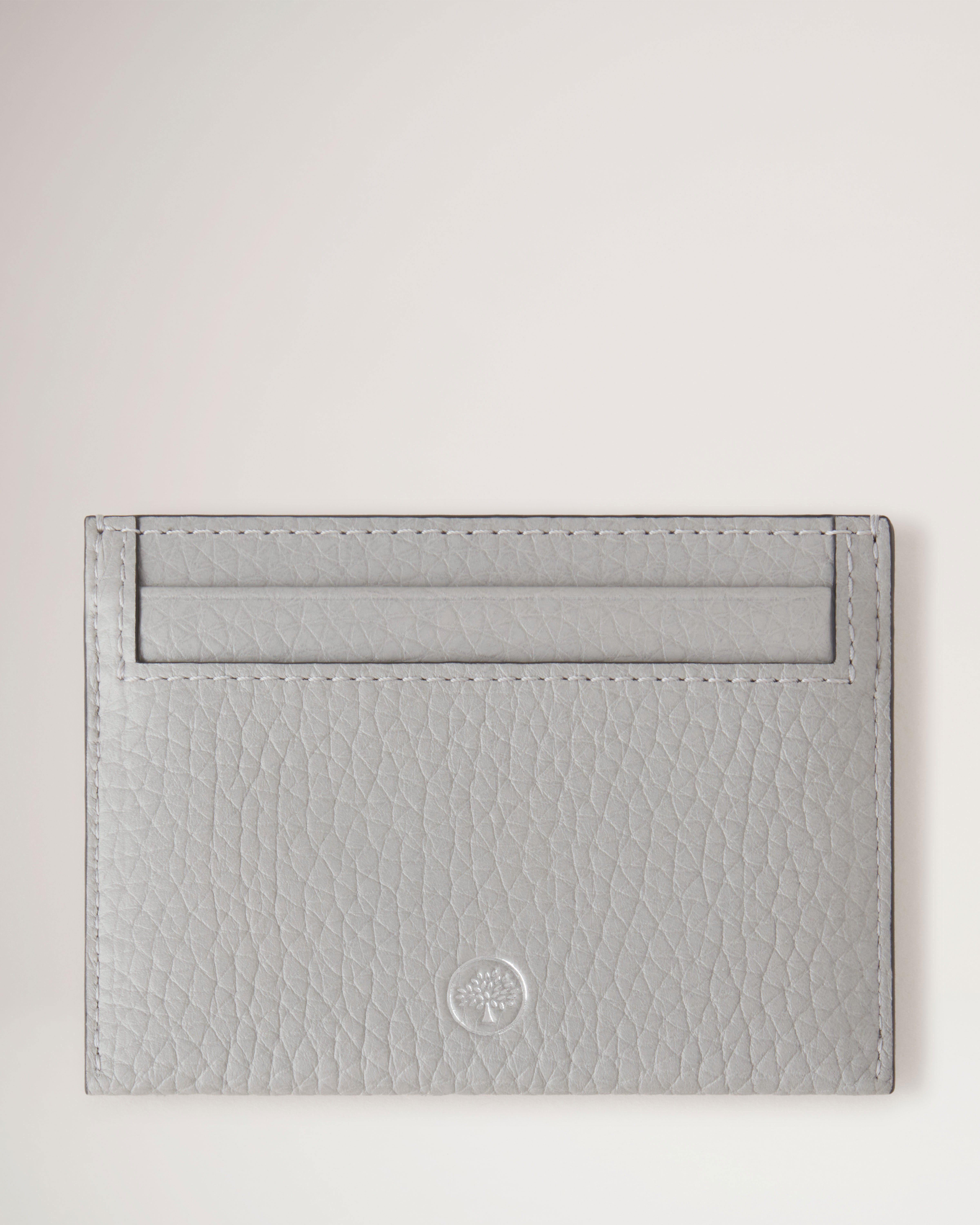 Continental Credit Card Slip | Pale Grey Small Classic Grain | Men ...