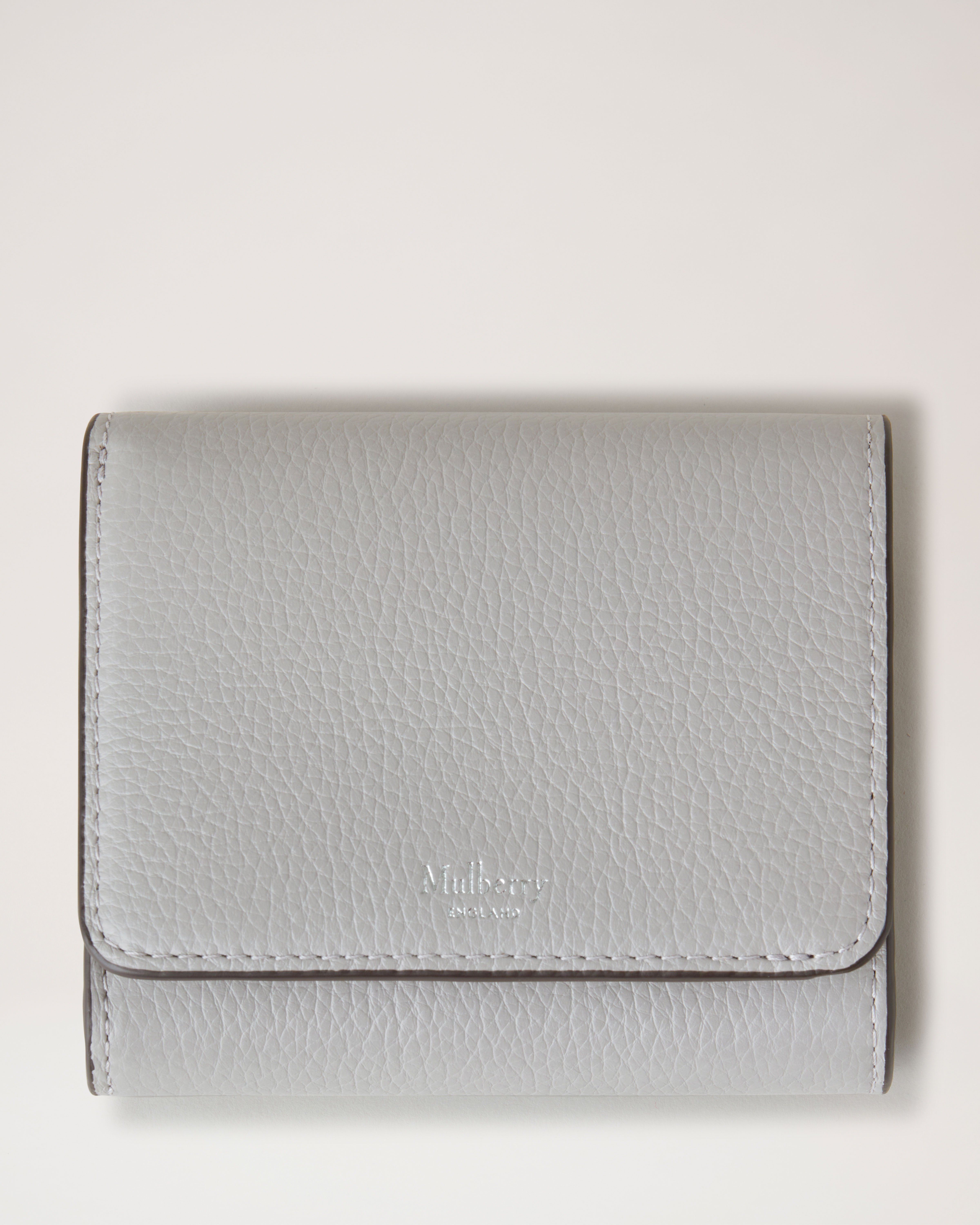 Small Continental French Purse | Pale Grey Small Classic Grain | Women ...