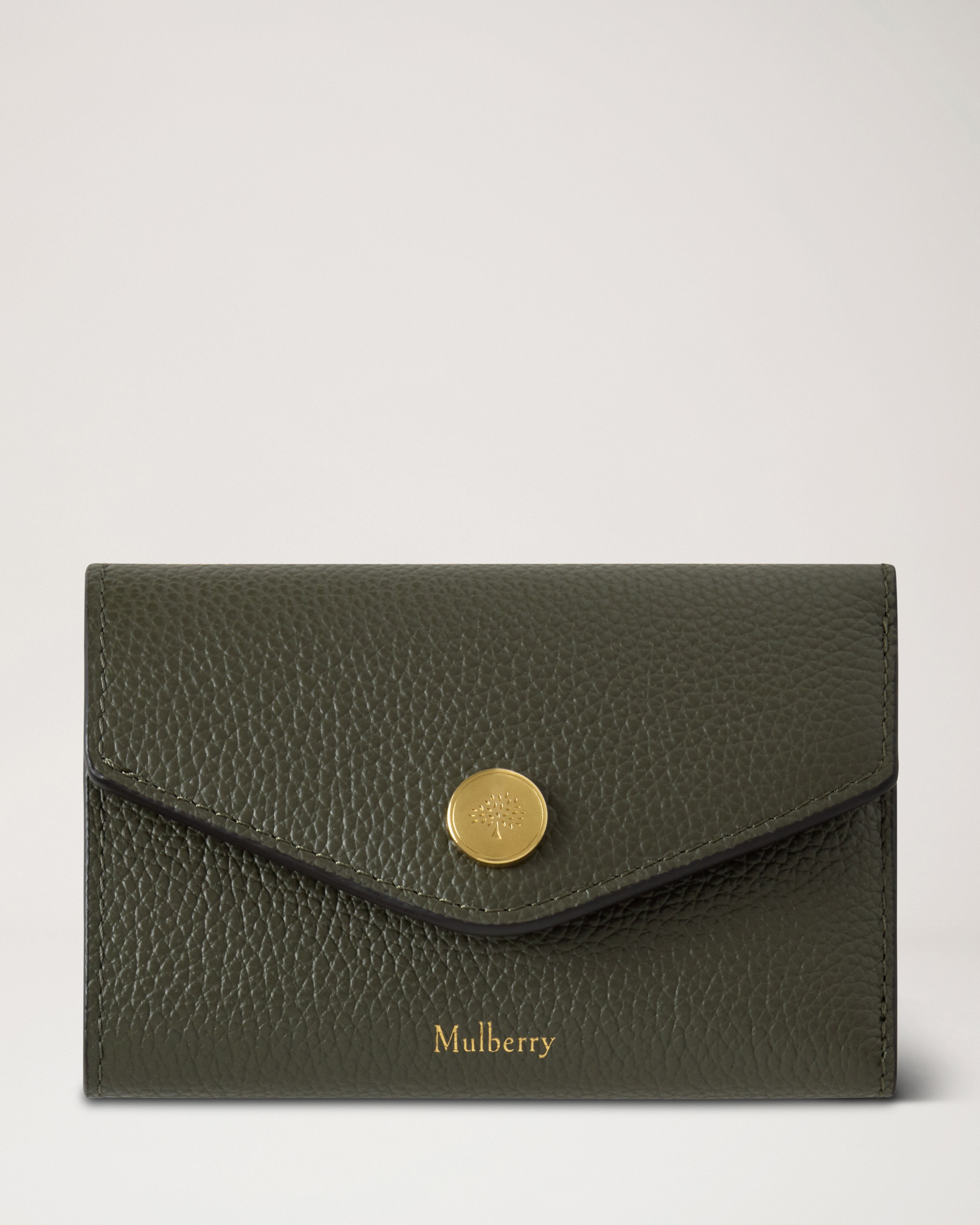Mulberry | Folded Multi-Card Wallet | Juniper Green Small Classic Grain