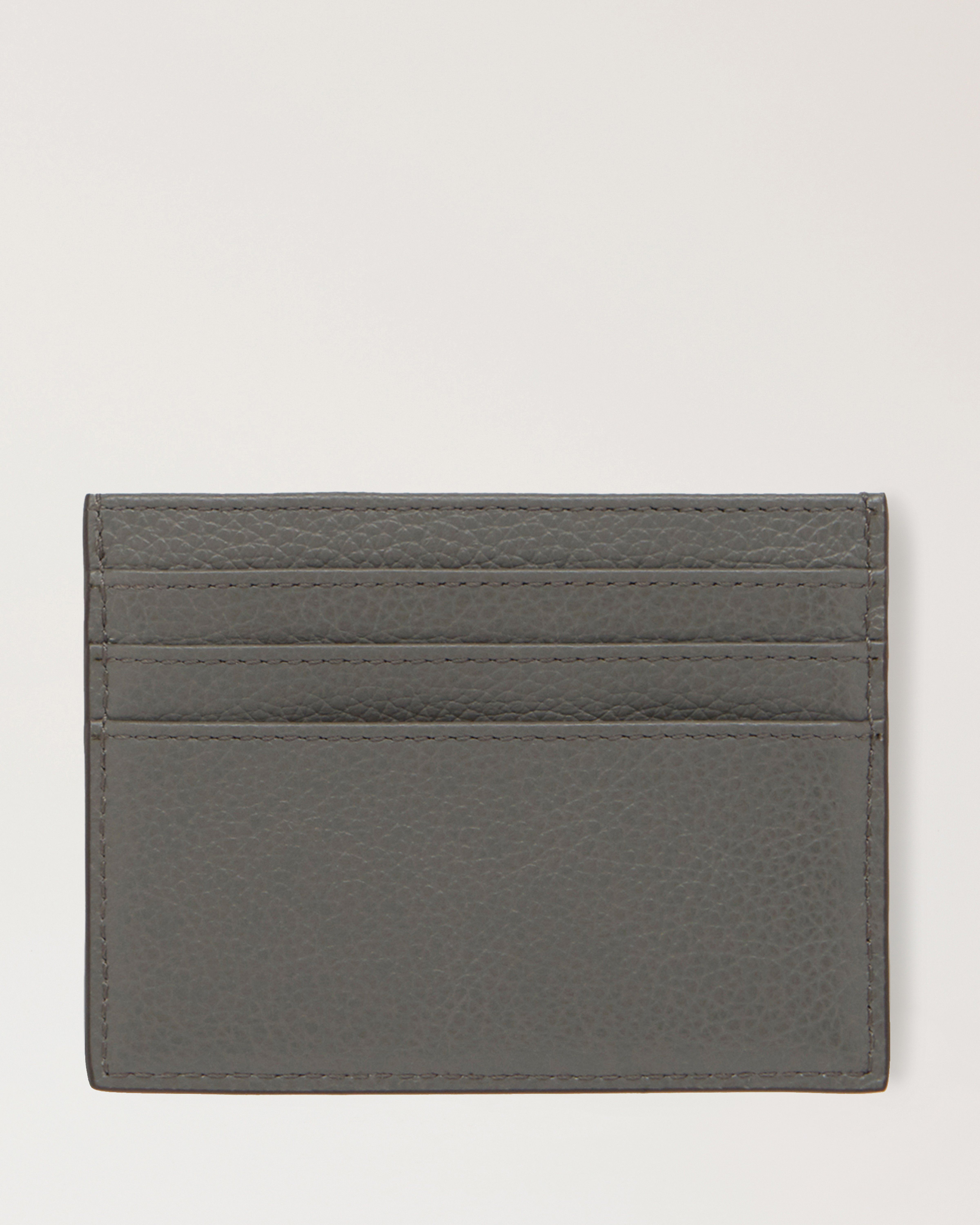 Zipped Credit Card Slip | Charcoal Small Classic Grain | Women | Mulberry