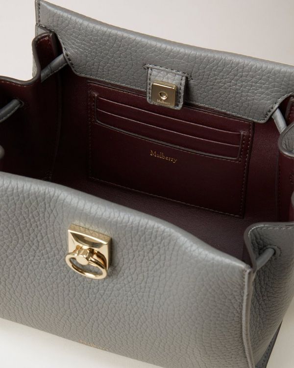 Mulberry | Mini Iris | Leder mit grober Narbung in Anthrazit