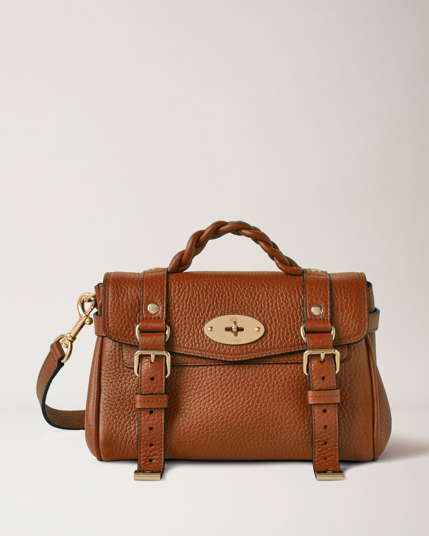 Mini Alexa | Chestnut Heavy Grain | Mini & Micro Bags | Mulberry
