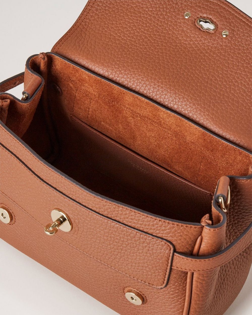 Mini Alexa | Chestnut Heavy Grain | Mini & Micro Bags | Mulberry