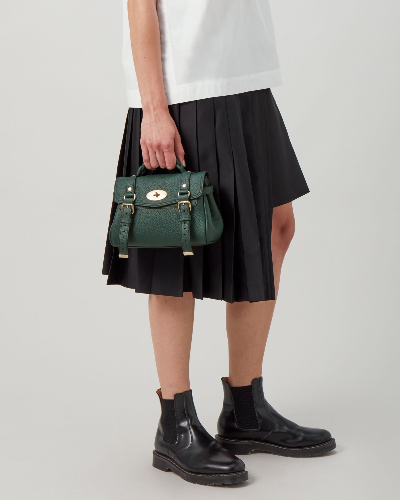 Mini Alexa | Mulberry Green Heavy Grain | Women | Mulberry