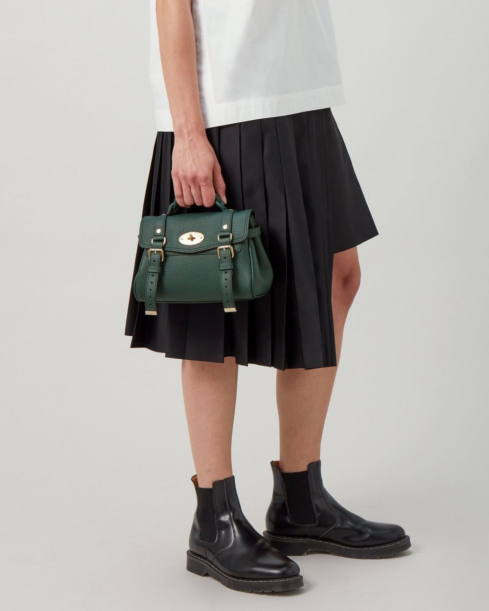 Mini Alexa | Mulberry Green Heavy Grain | Women | Mulberry