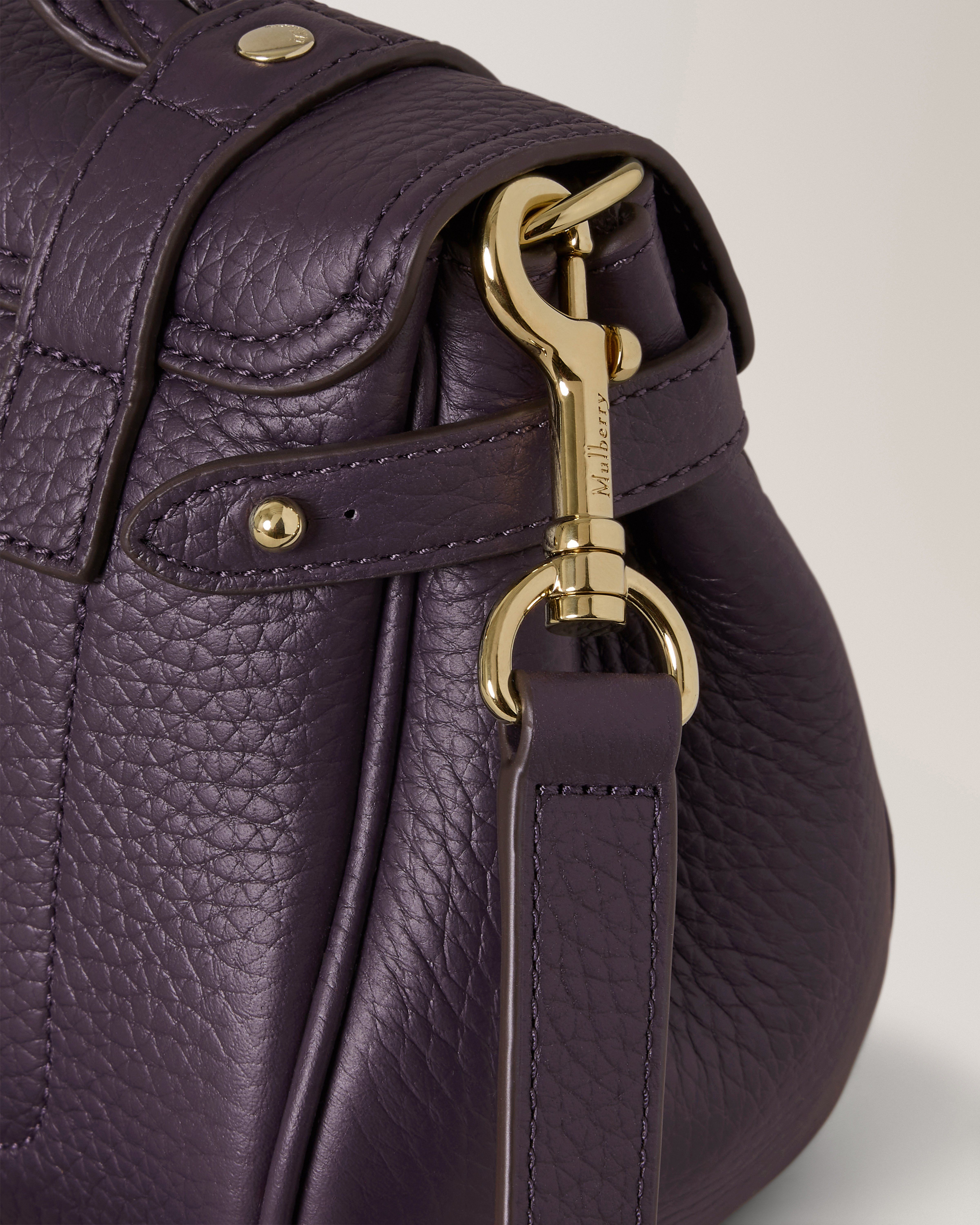Mulberry | Mini Alexa | Deep Aubergine Heavy Grain | Women