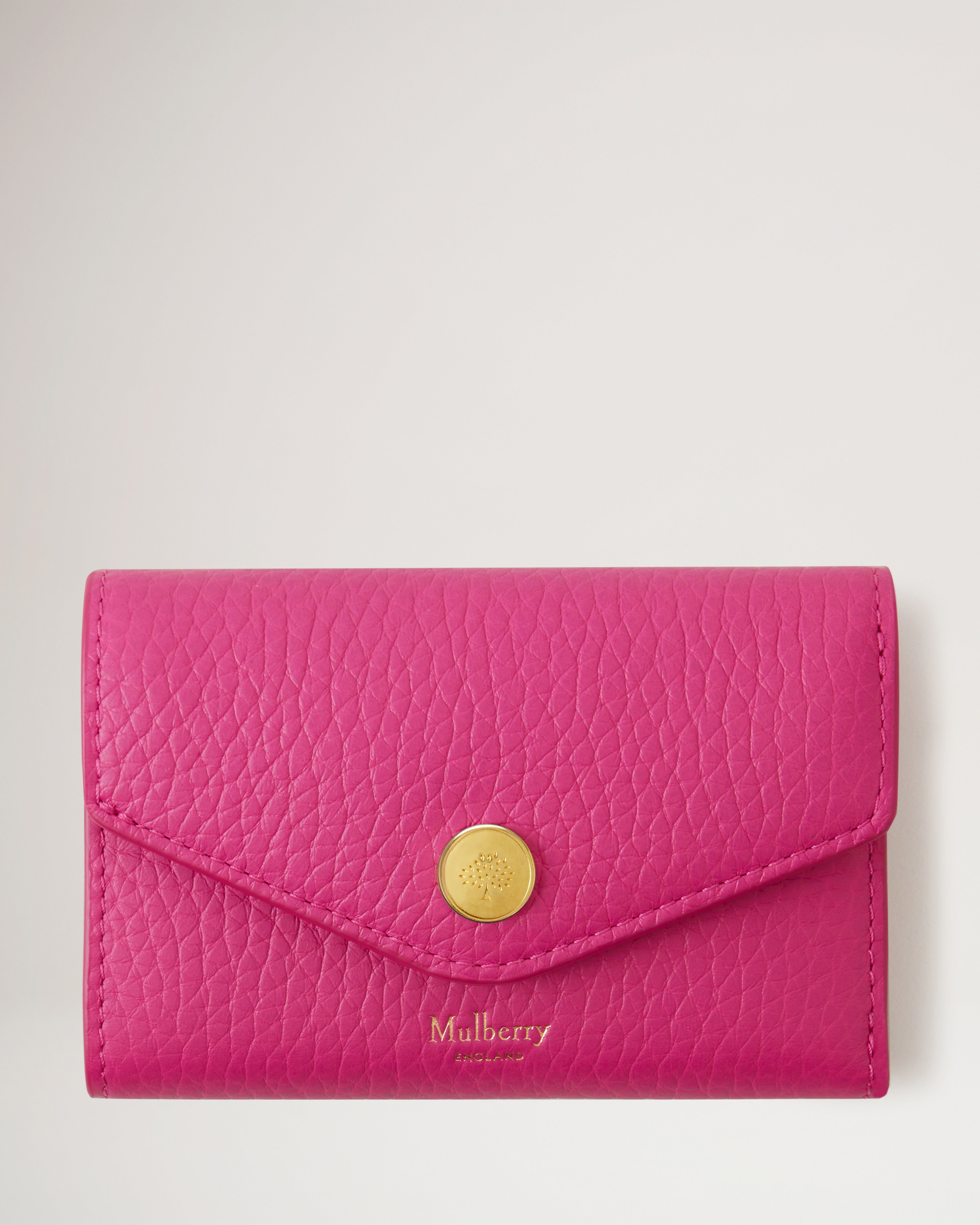 Folded Multi-Card Wallet | Mulberry Pink Heavy Grain | Women | Mulberry