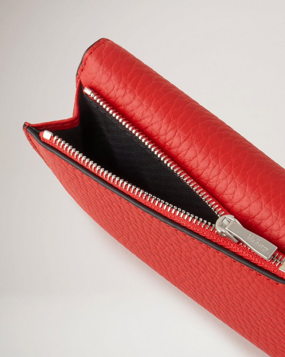 Folded Multi-Card Wallet | Lancaster Red Heavy Grain | Women | Mulberry