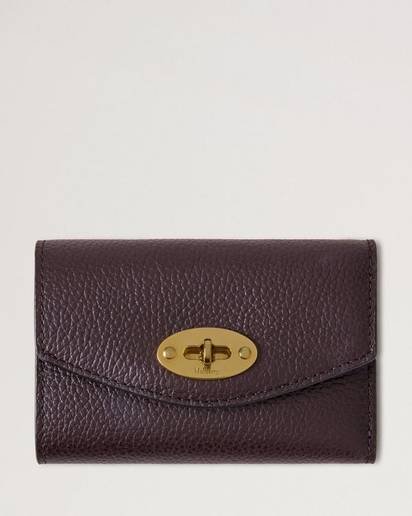 Mulberry | Darley Folded Multi-Card Wallet | Ebony Small Classic Grain