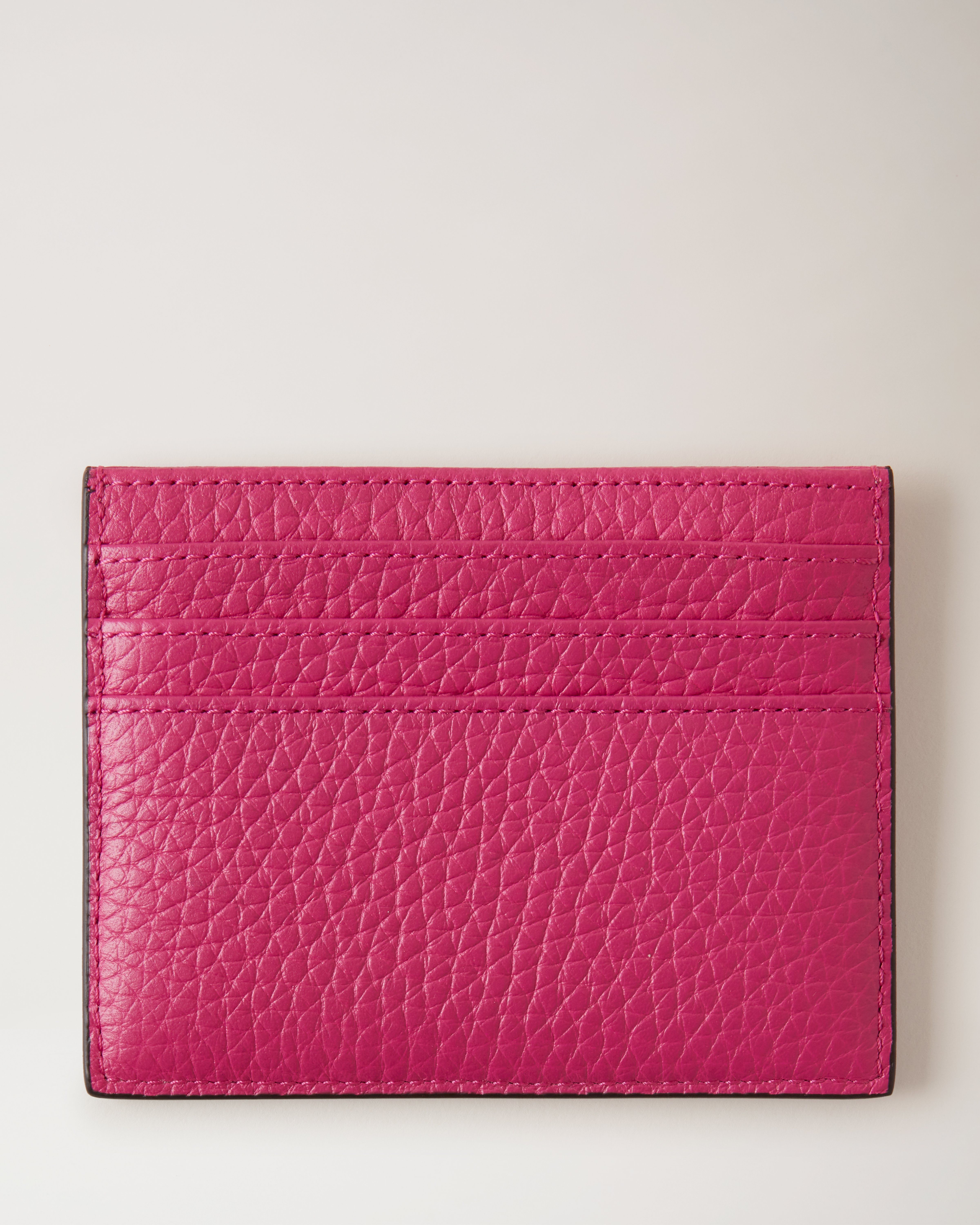 Zipped Credit Card Slip | Mulberry Pink Heavy Grain | Women | Mulberry
