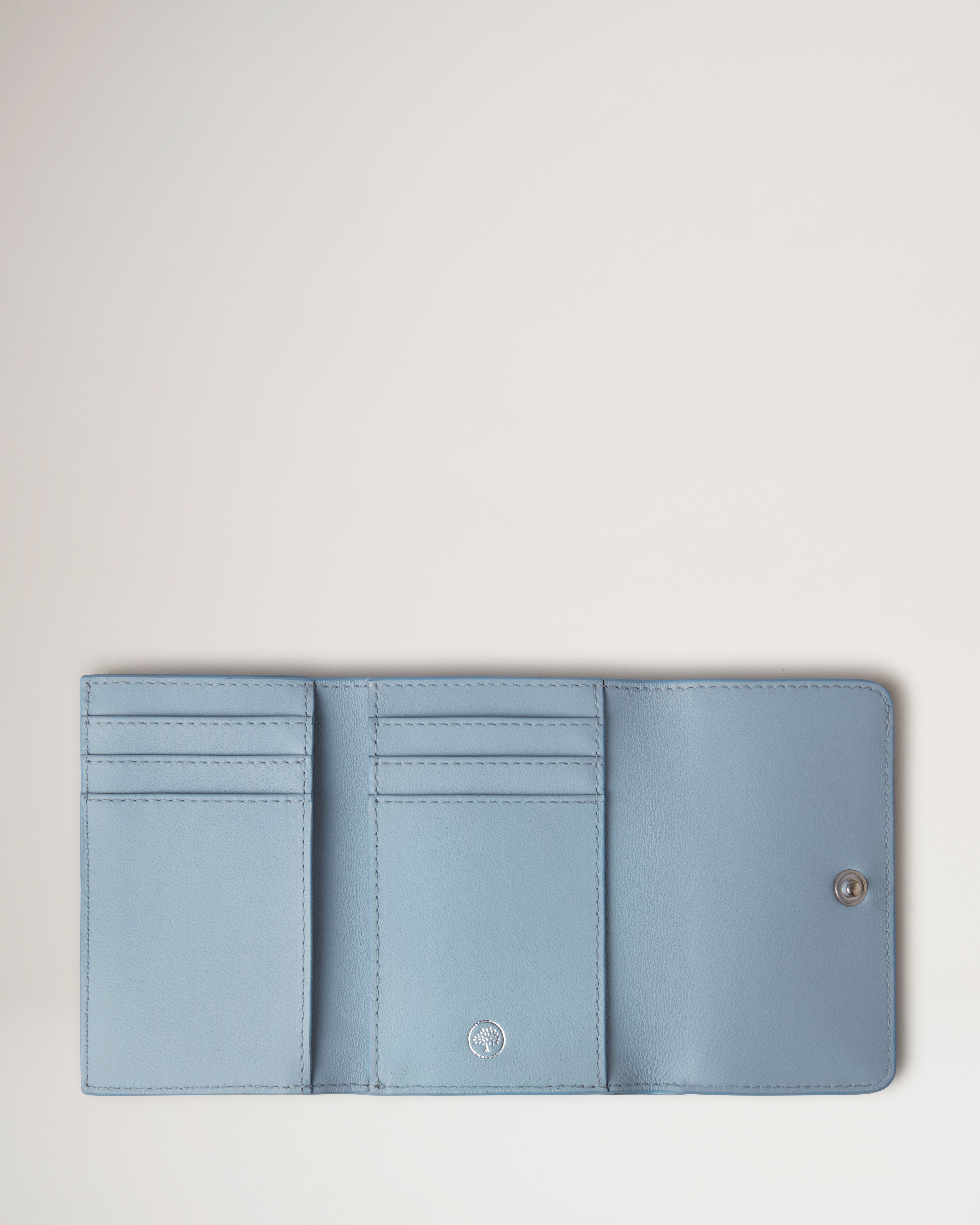 Continental Trifold | Poplin Blue Small Classic Grain | Women | Mulberry