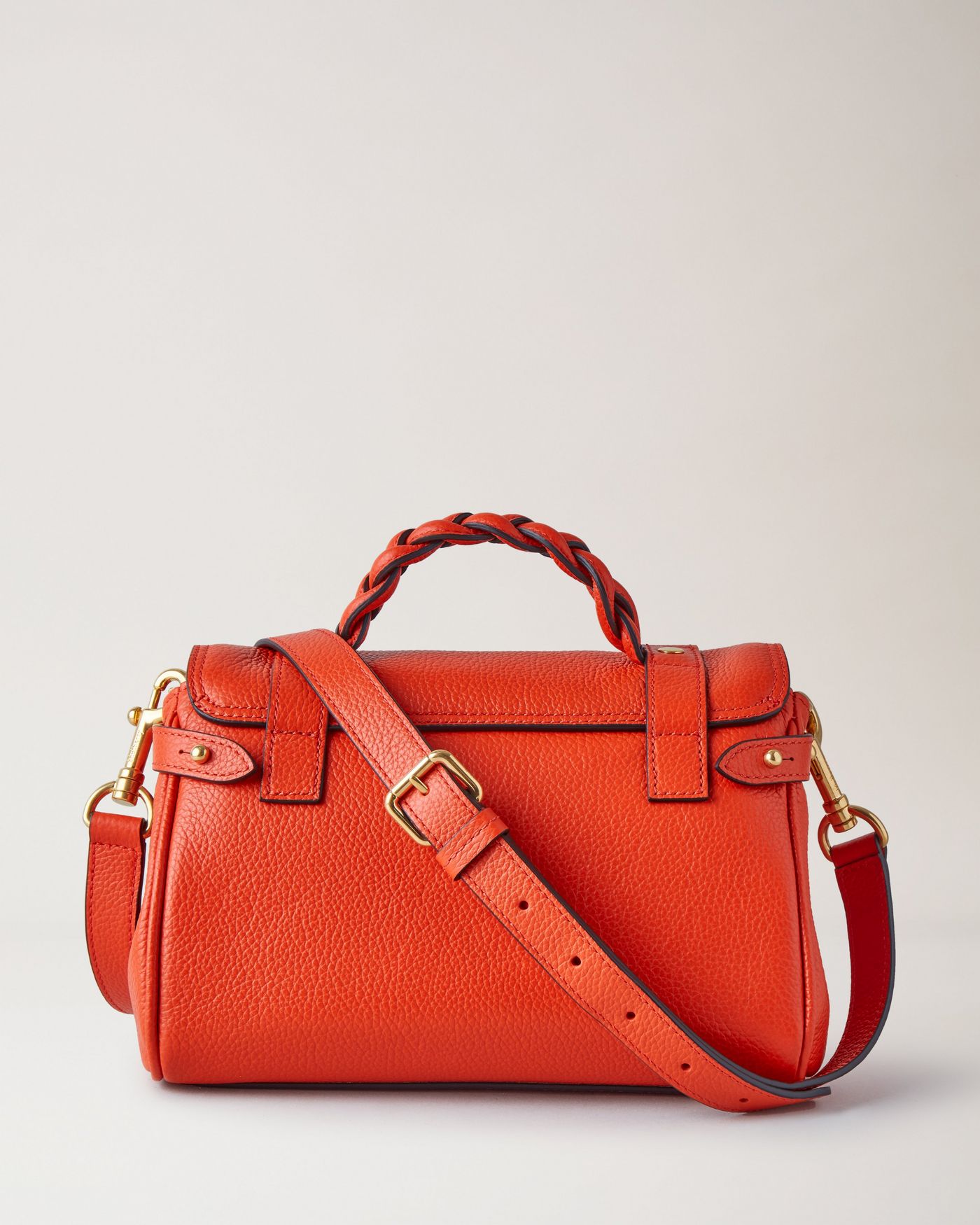 Mini Alexa | Coral Orange Small Classic Grain | Family | Mulberry