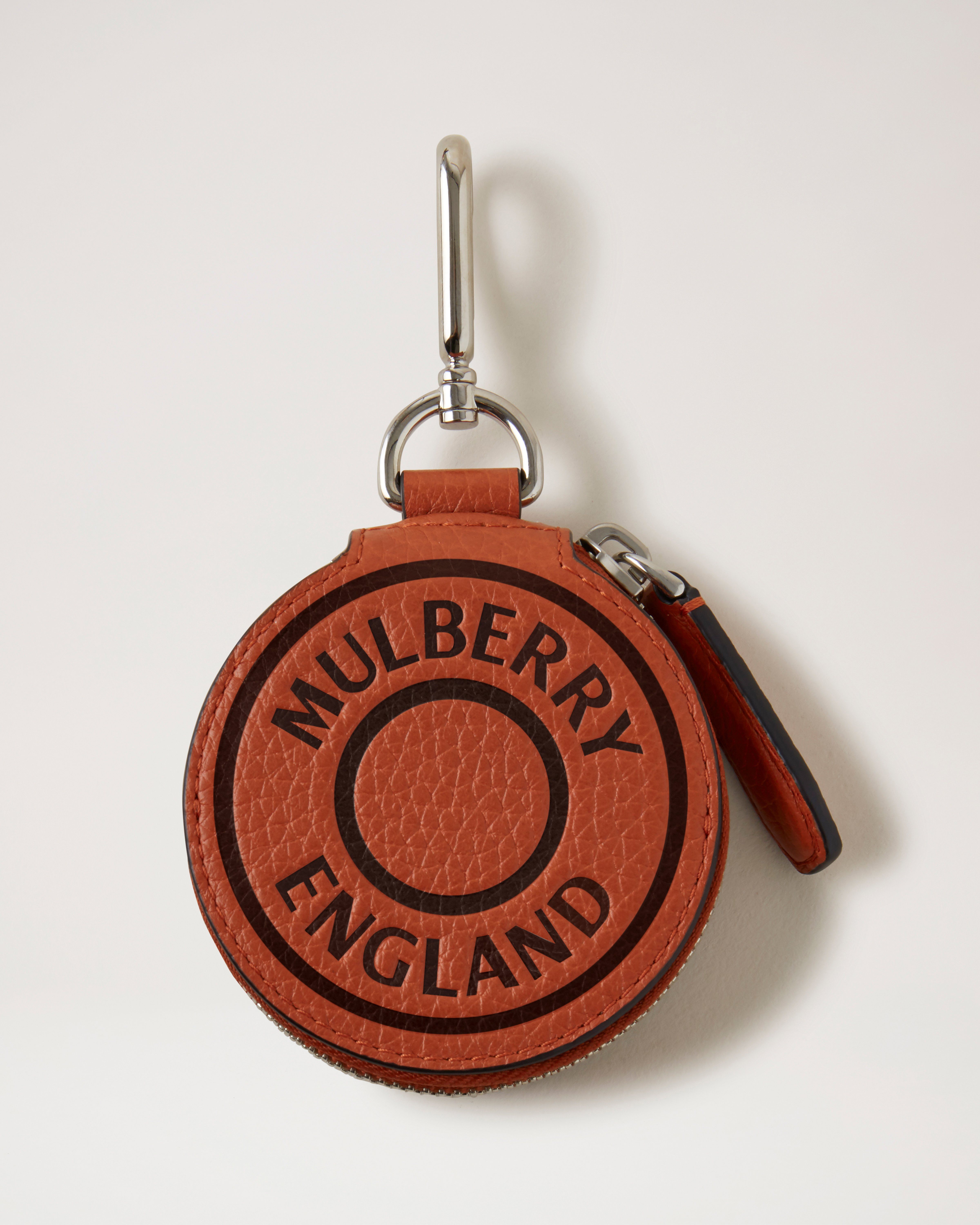 Round Pouch | Rust Orange Heavy Grain | Men | Mulberry