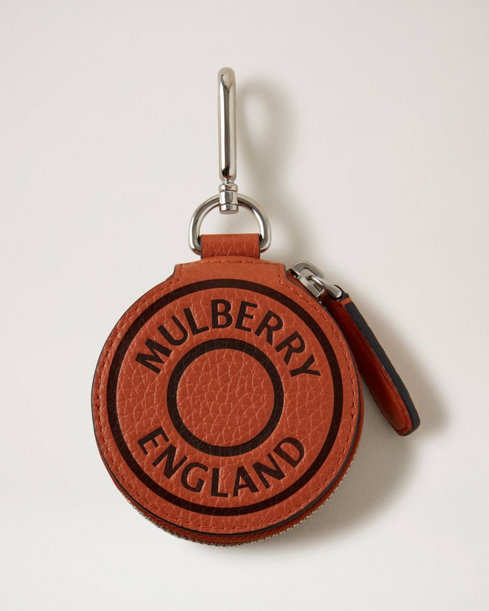 Round Pouch | Rust Orange Heavy Grain | Men | Mulberry