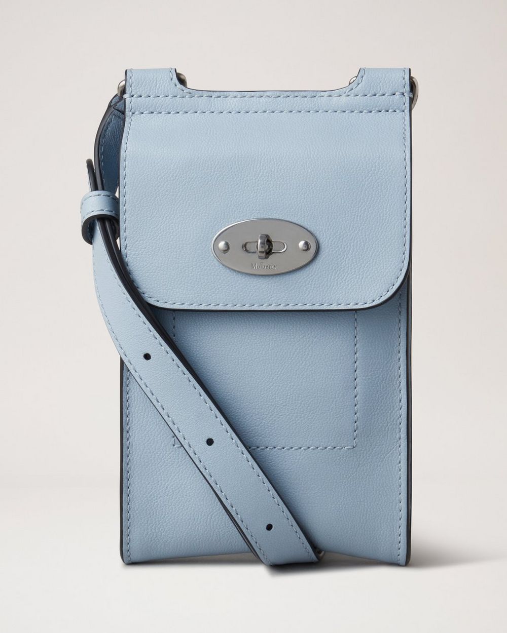 Mini Antony | Poplin Blue Small Classic Grain | Women | Mulberry