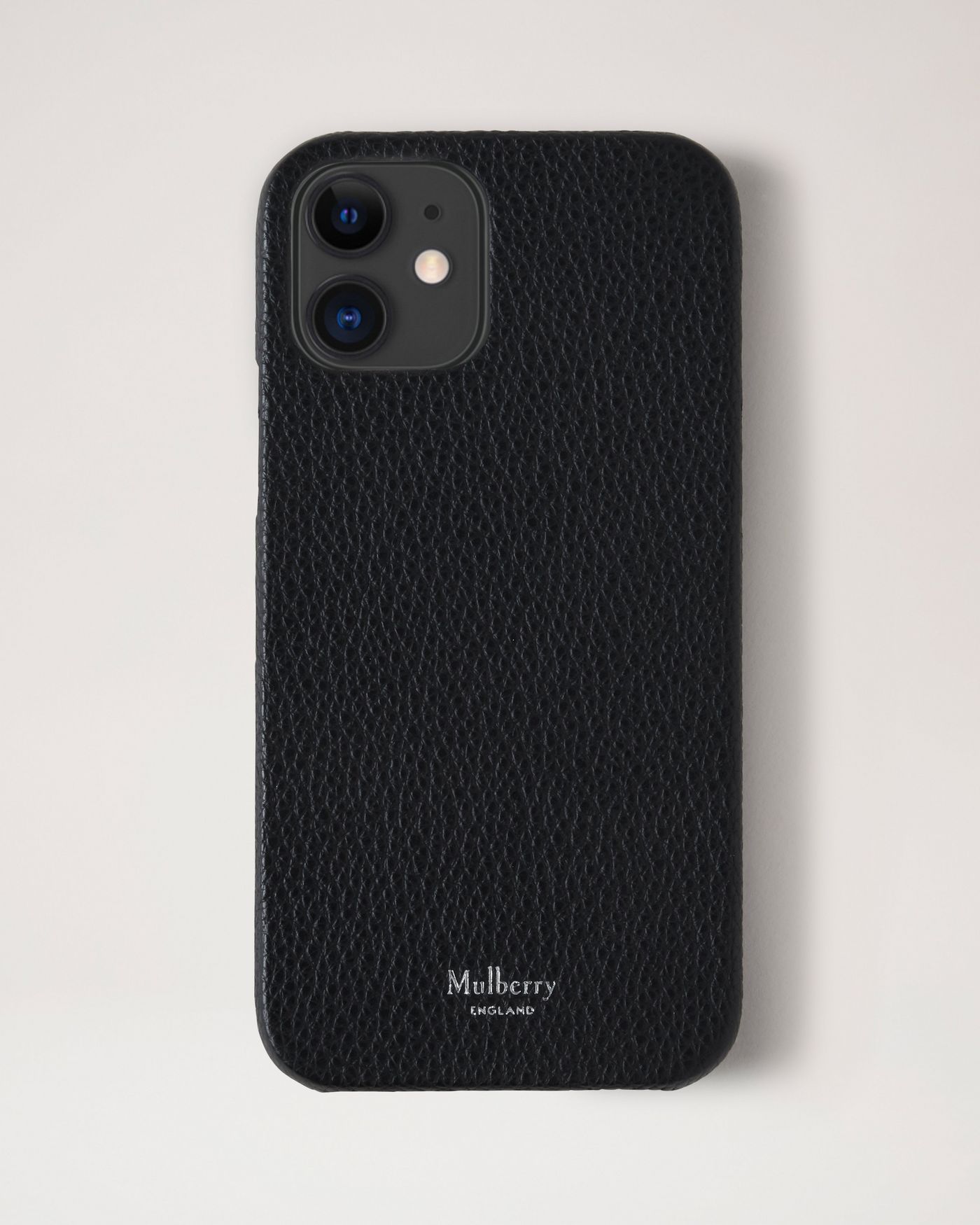 iPhone 12 Case | Black Small Classic Grain | Women | Mulberry
